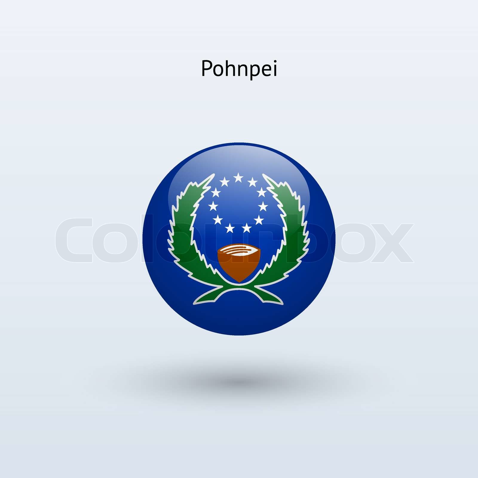 Pohnpei round flag Vector illustration | Stock vector | Colourbox