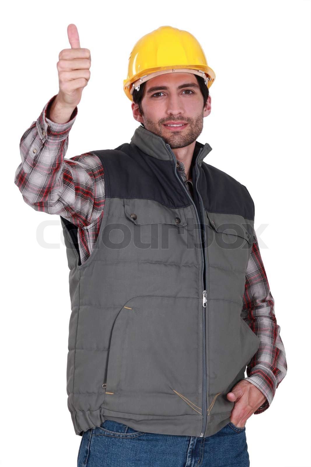 Handwerker geben die Daumen bis | Stock Bild | Colourbox