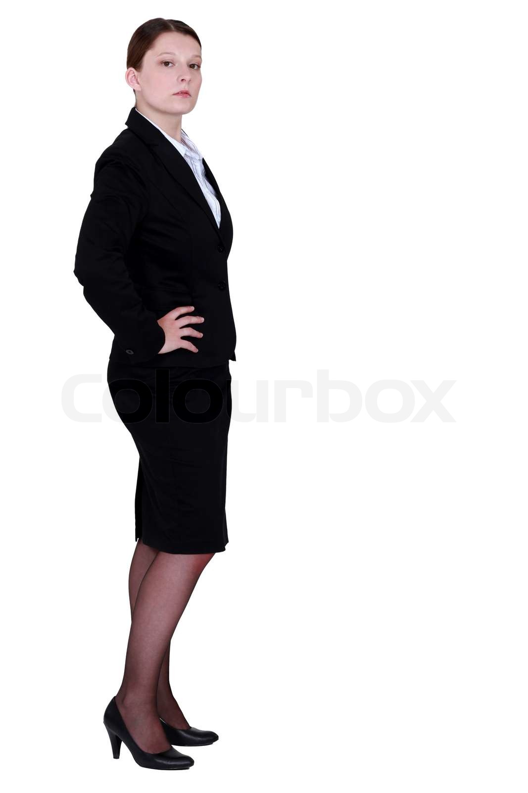 Stern woman | Stock image | Colourbox