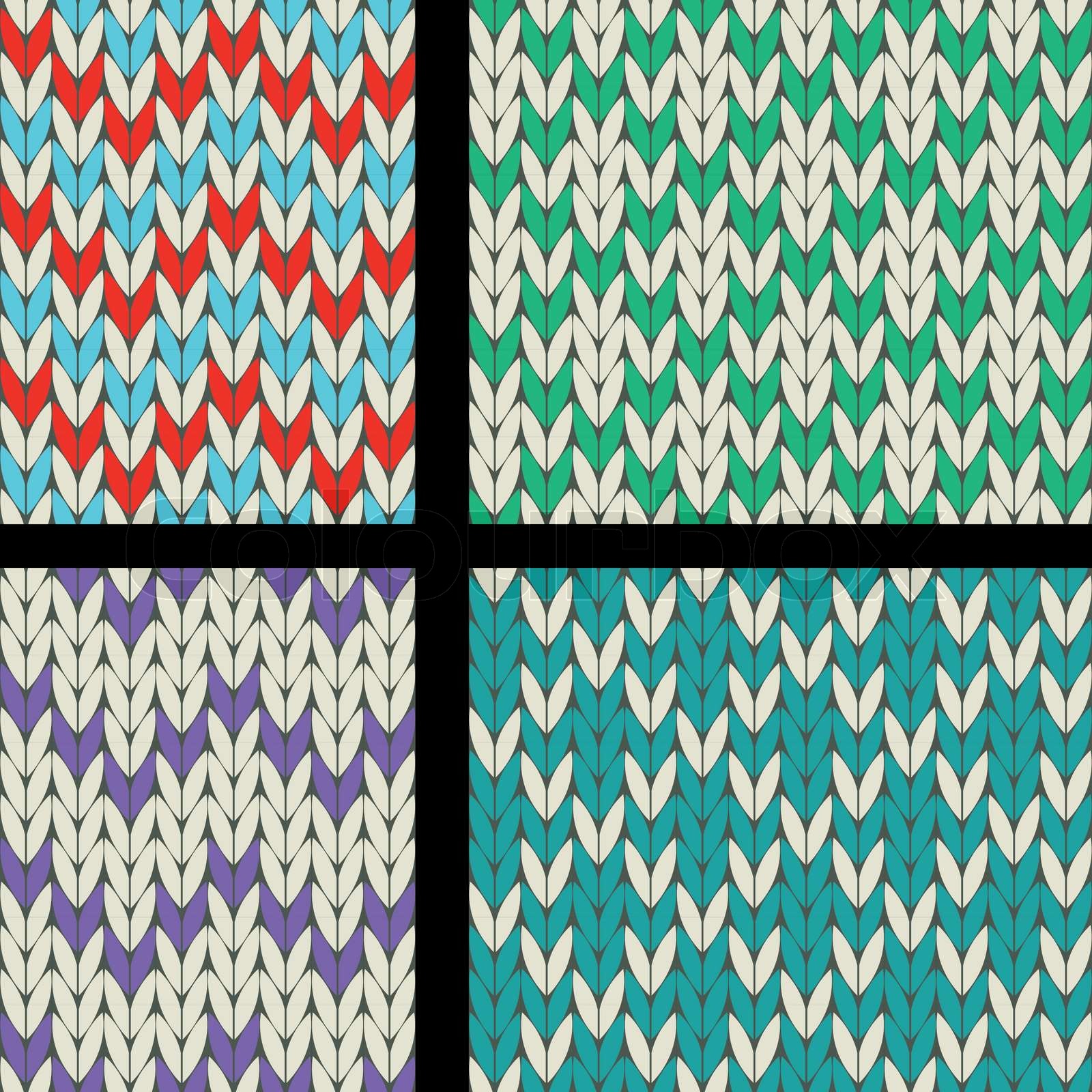 Knit pattern | Stock vector | Colourbox