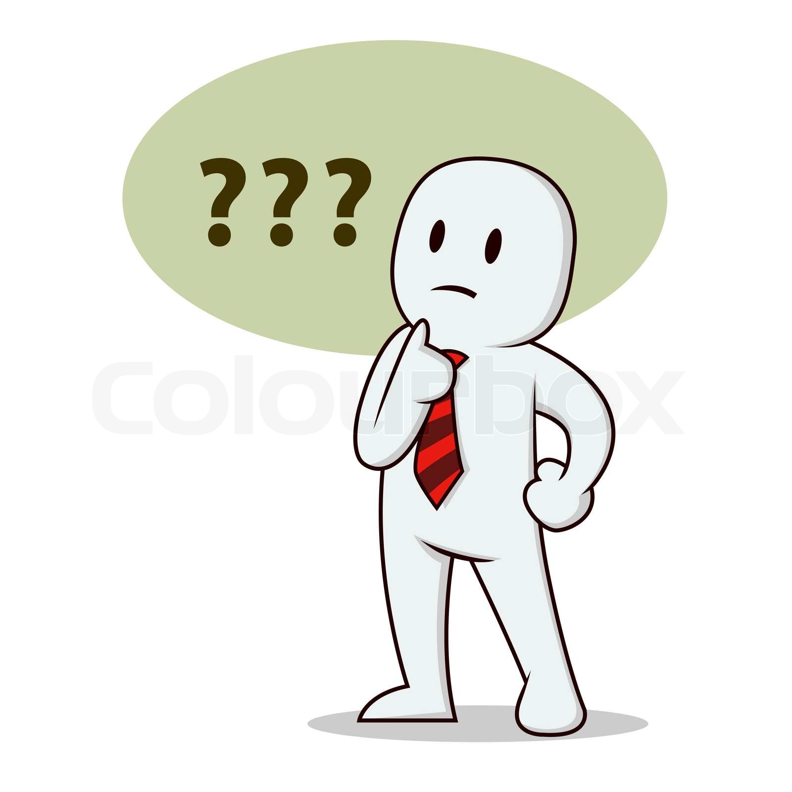 Businessman icon confuse | Stock vector | Colourbox