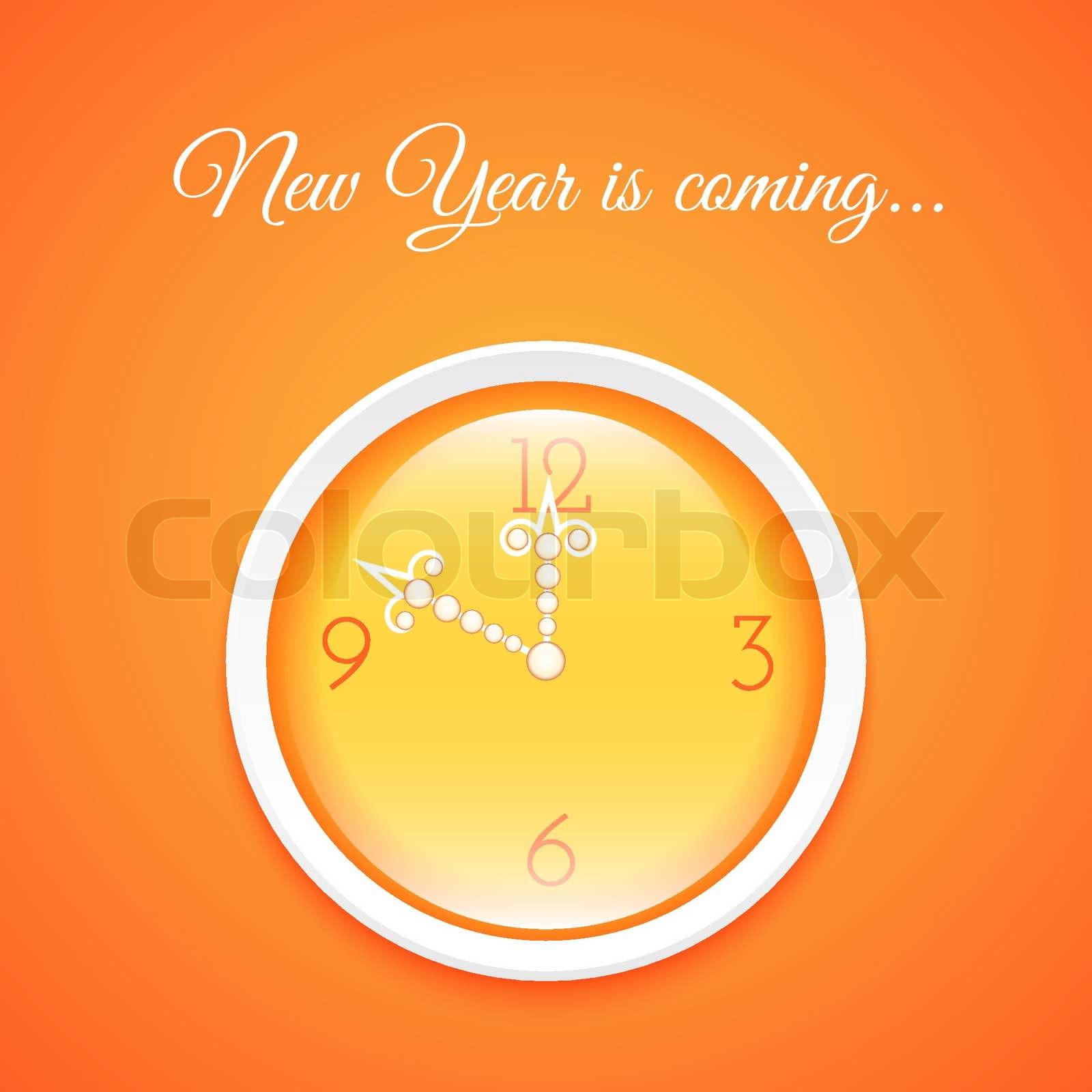 Clock zeigen eine Mitternacht | Stock-Vektor | Colourbox