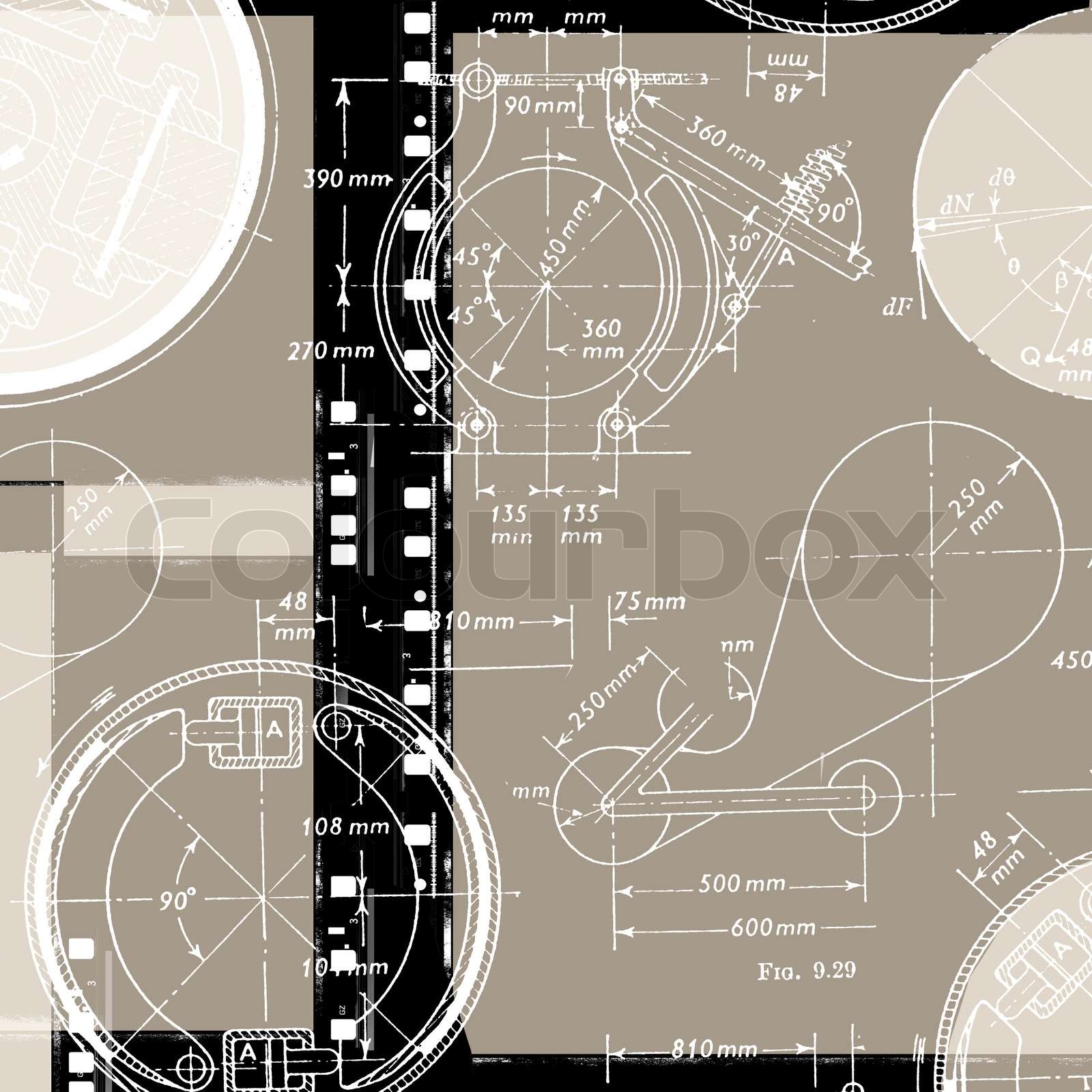 Mathematical Engineering Background | Stock image | Colourbox