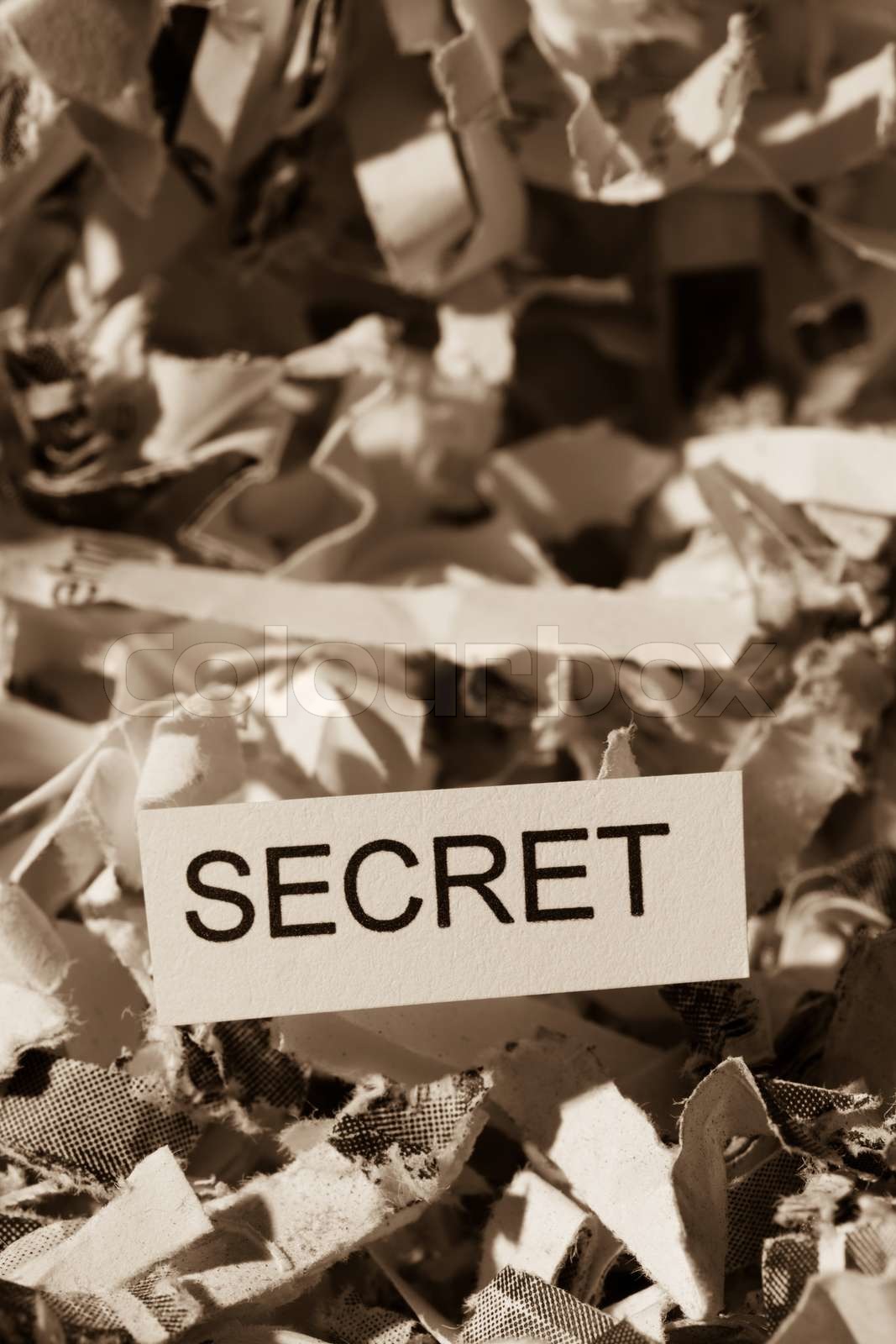 shredded paper secret | Stock image | Colourbox