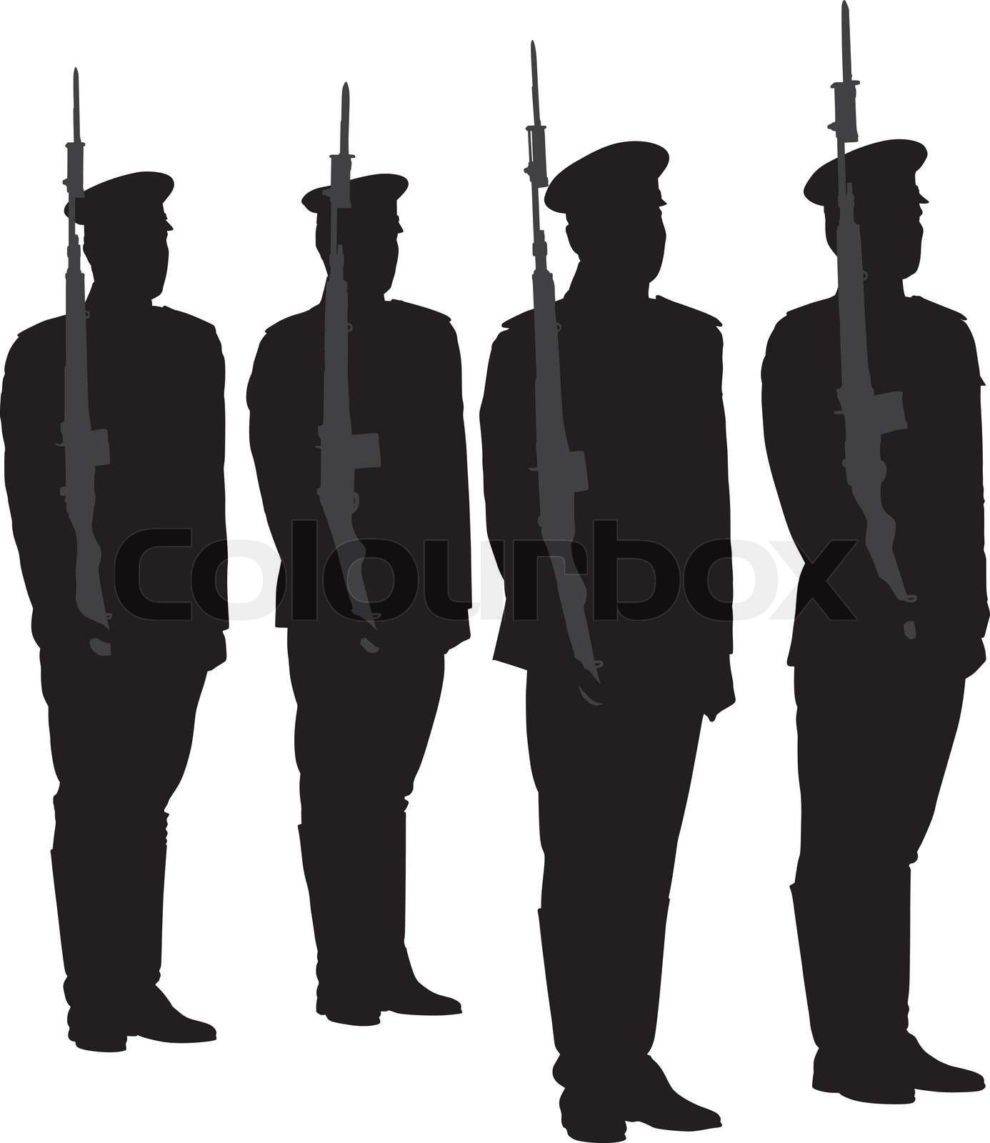 Honor Guard Silhouette | Stock vector | Colourbox