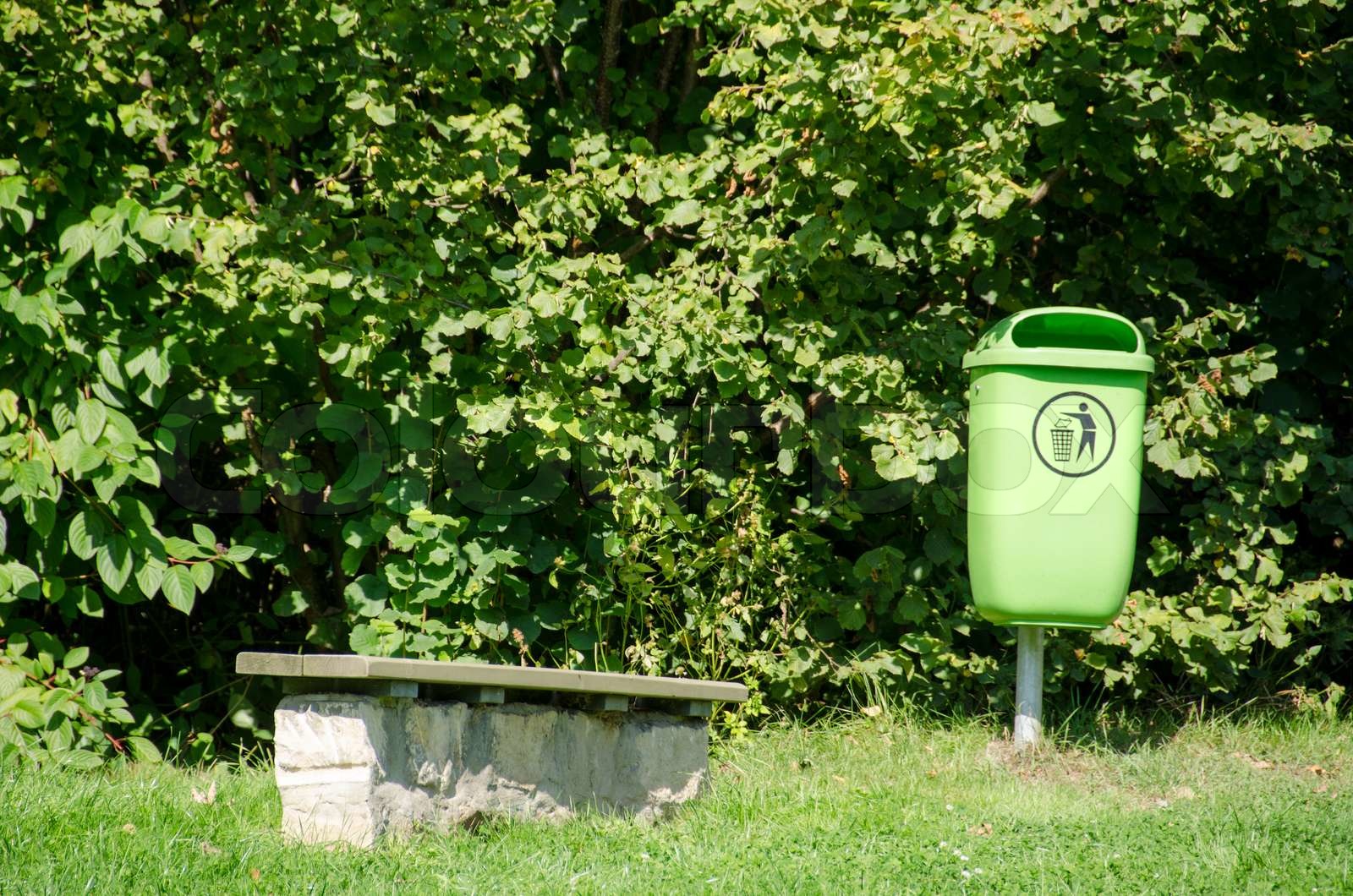 Green waste bin | Stock image | Colourbox