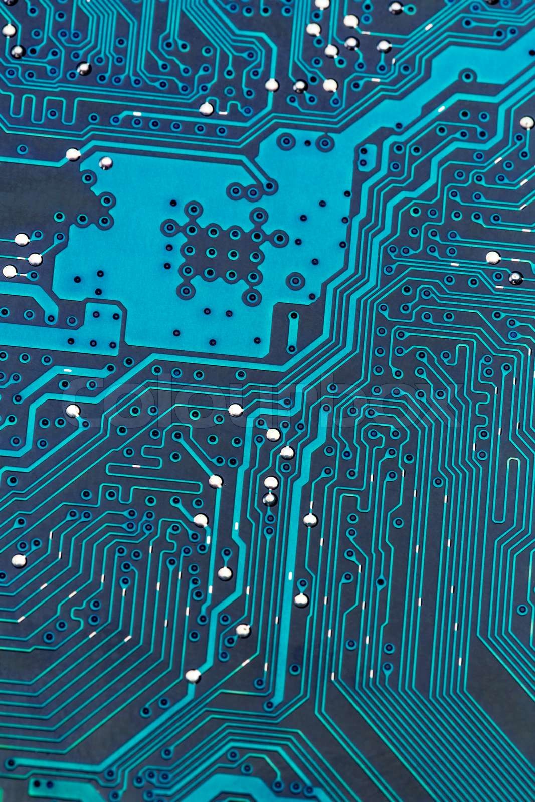 computer circuit board, close-up | Stock image | Colourbox