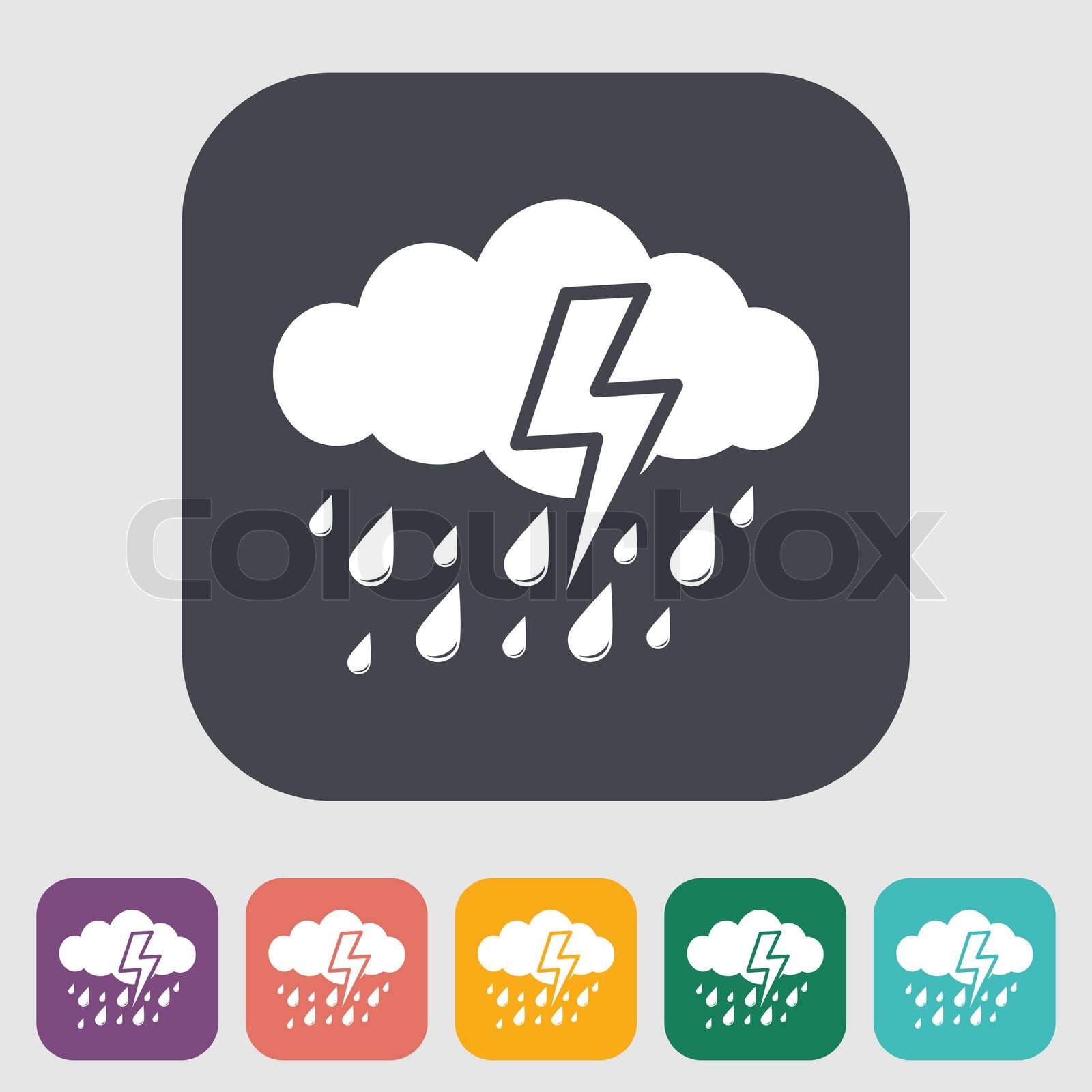 Sturm- Ikone | Stock-Vektor | Colourbox