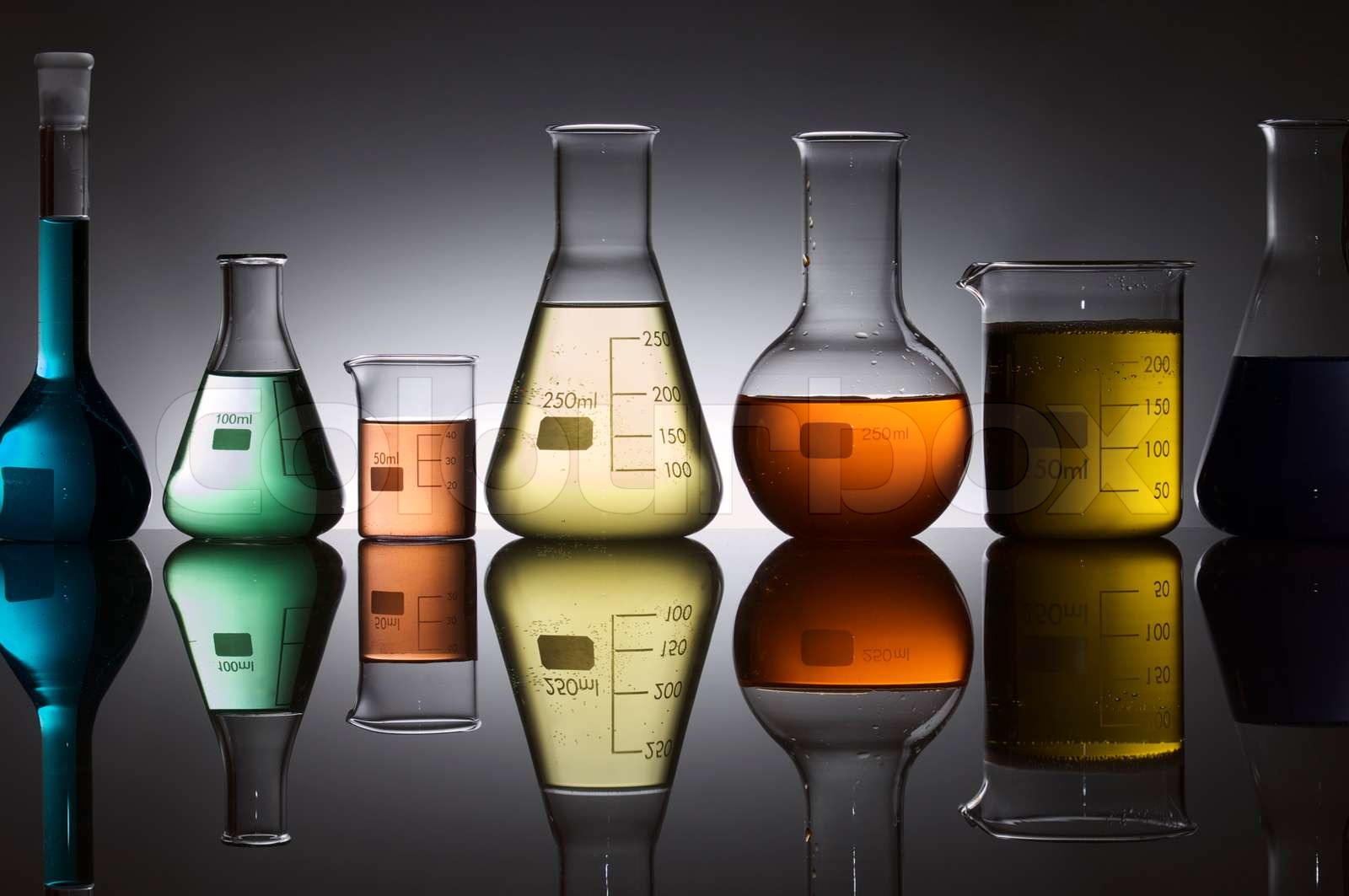 laboratory containers | Stock image | Colourbox