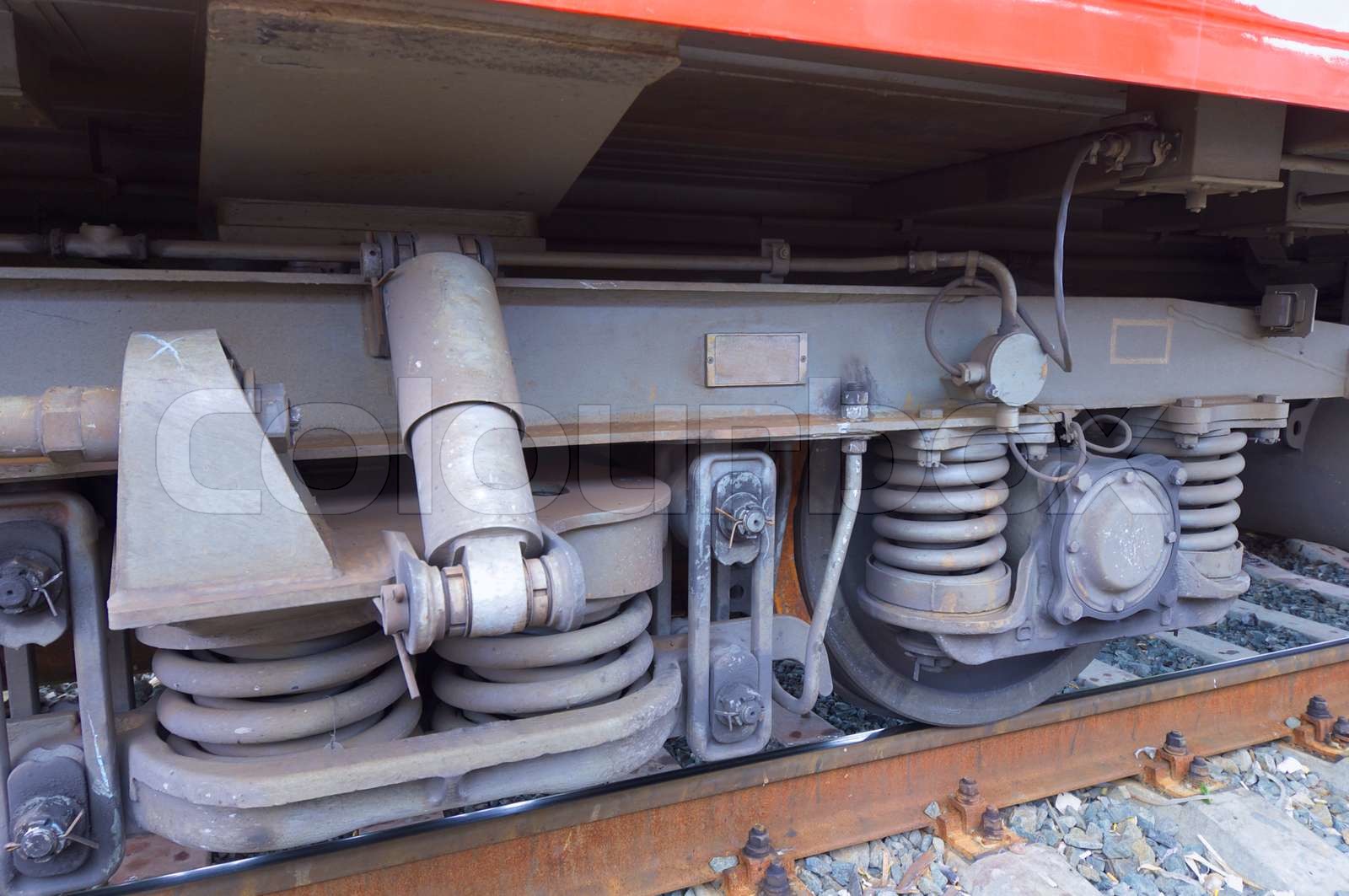 Undercarriage of a train | Stock image | Colourbox