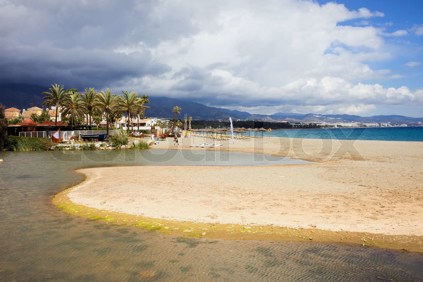 Beach On Costa Del Sol Stock Image Colourbox