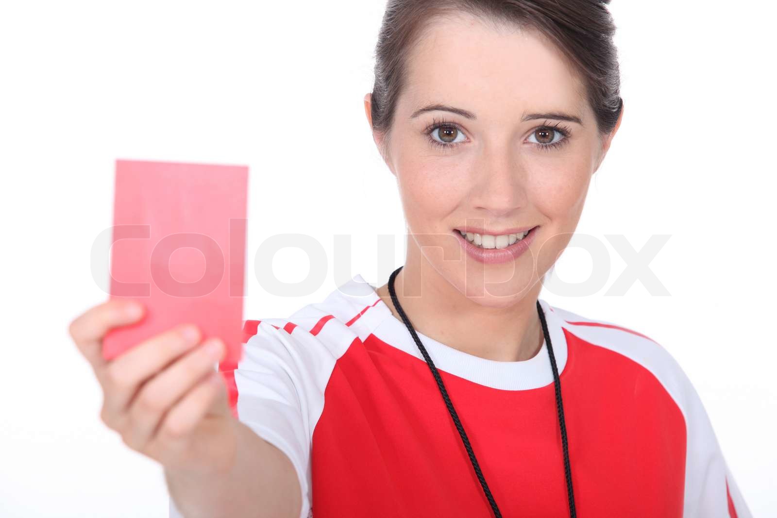 Kvinde fodbold dommer | Stock foto | Colourbox