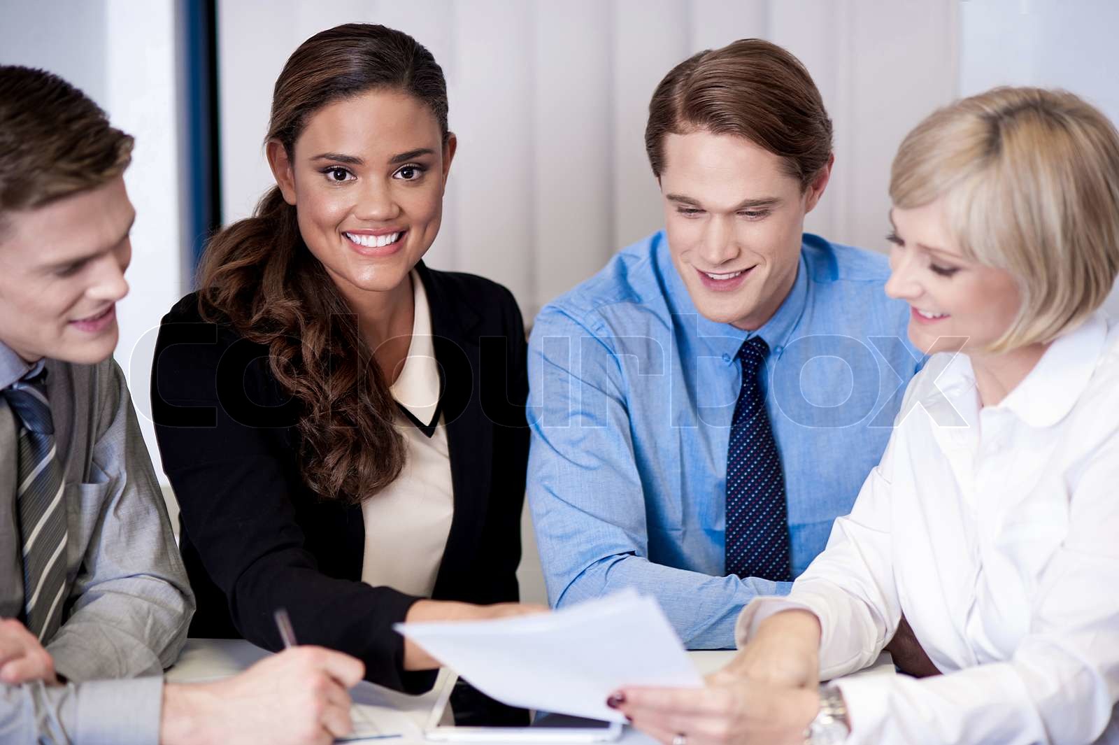 Business team discussing ideas | Stock image | Colourbox