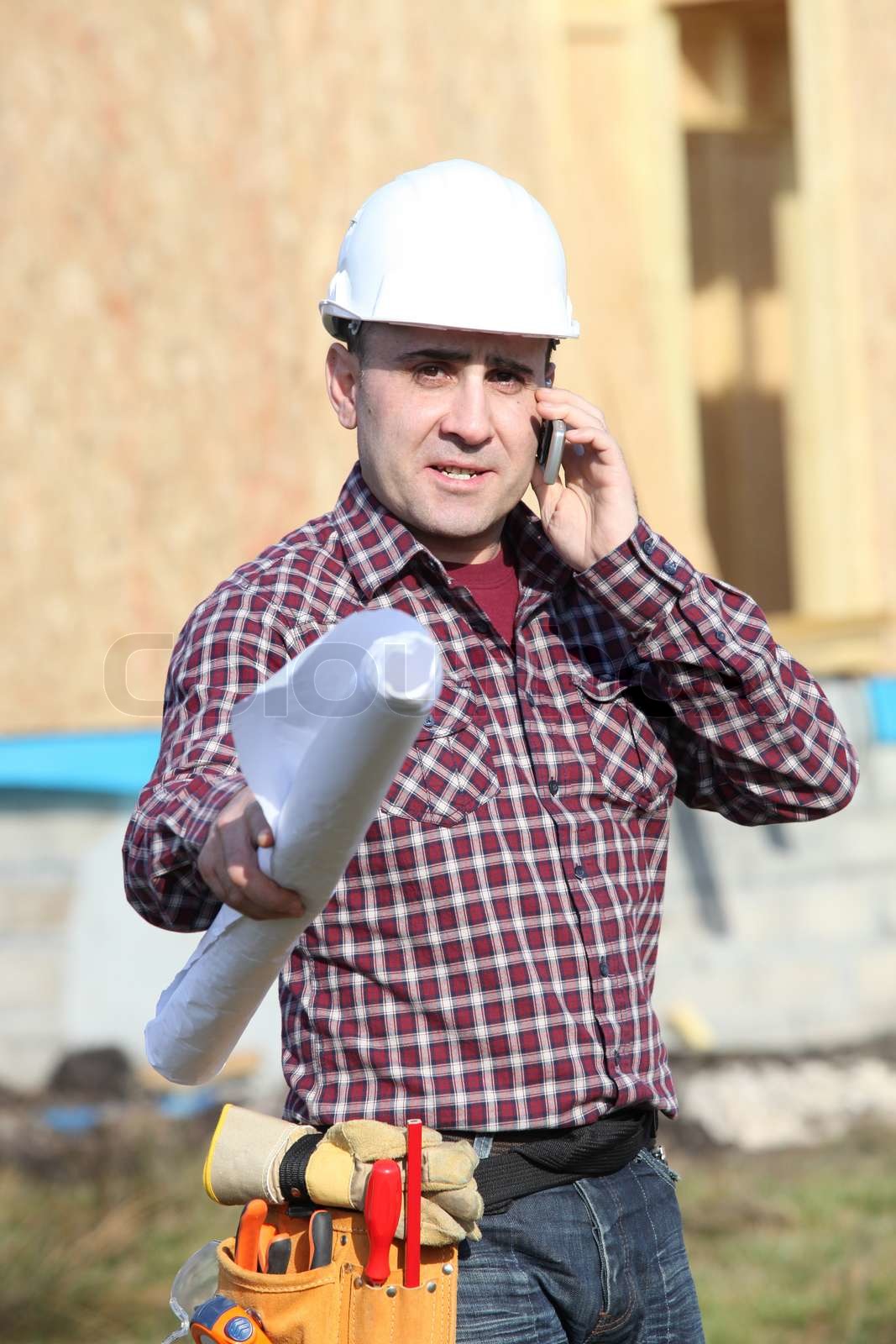 Vorarbeiter koordinierende Arbeitnehmer | Stock Bild | Colourbox