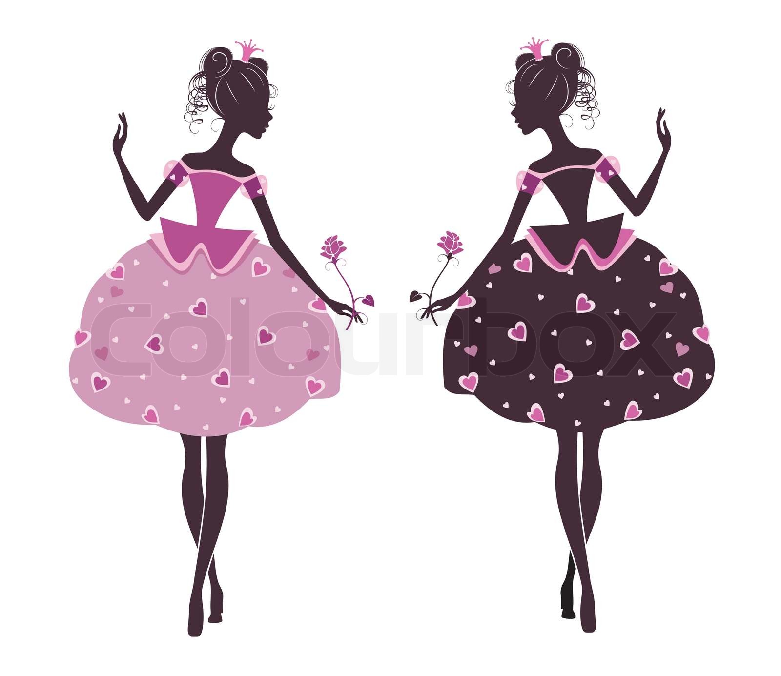 Two princesses | Stock vector | Colourbox