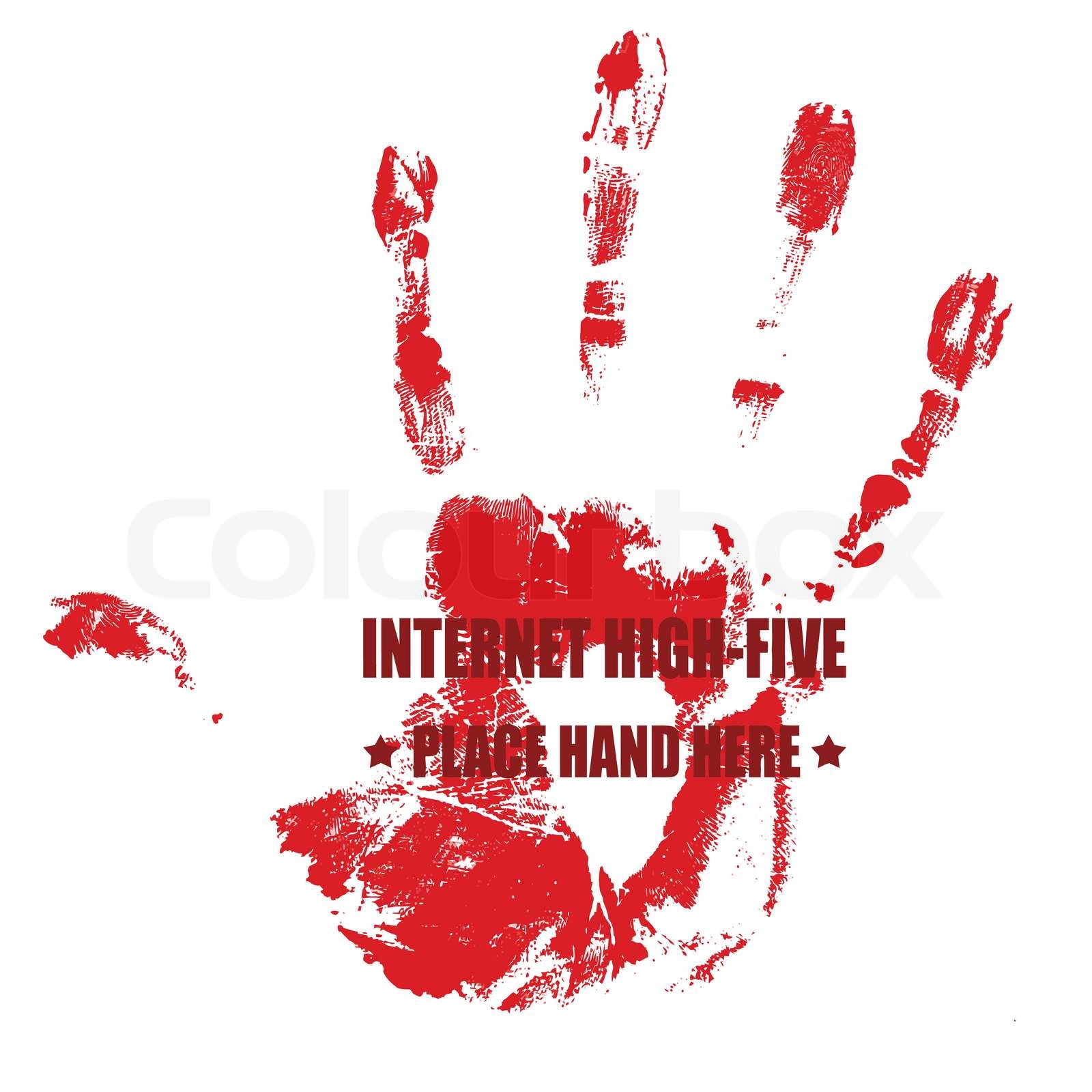 Rote Hand drucken | Stock-Vektor | Colourbox