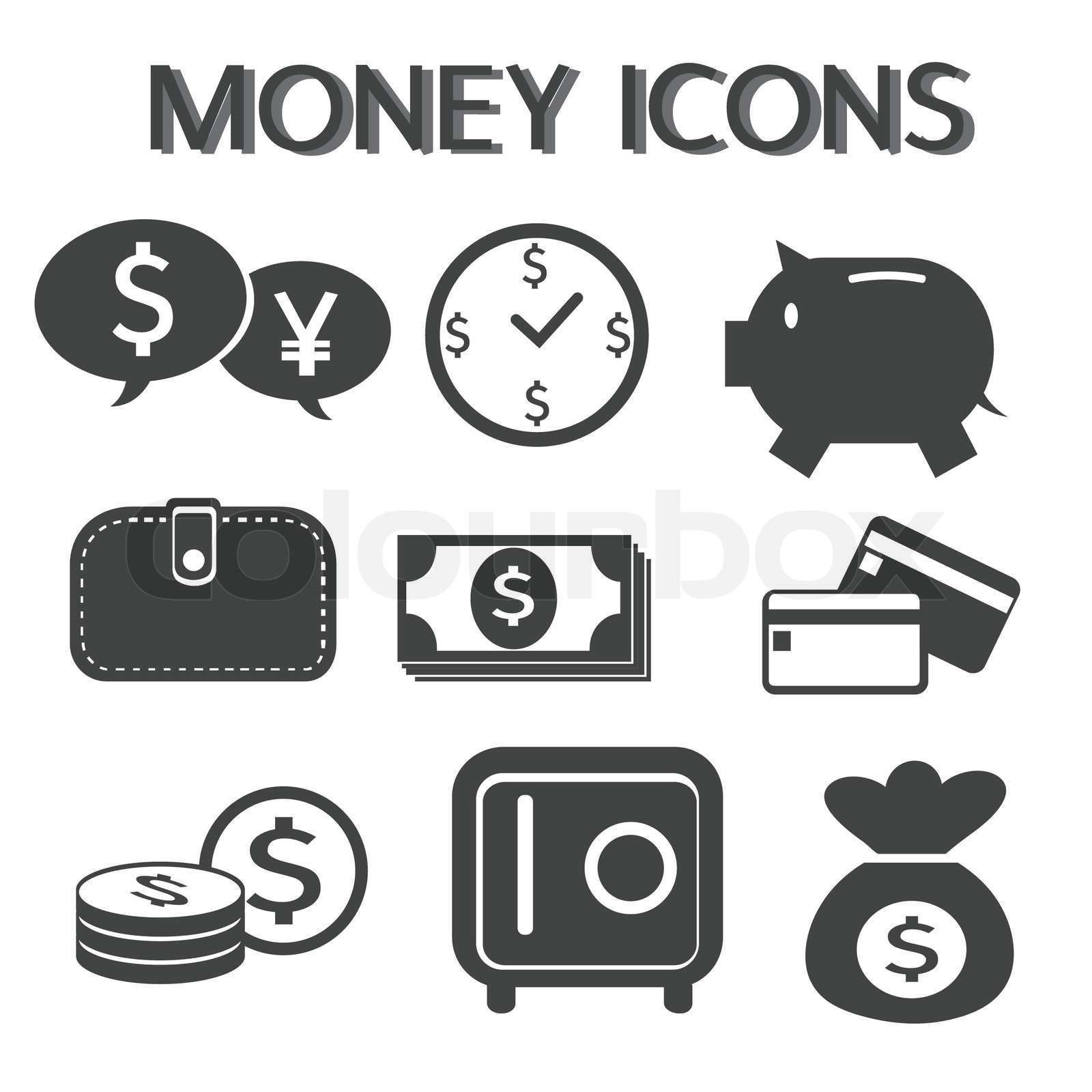 Geld-Symbole | Stock-Vektor | Colourbox