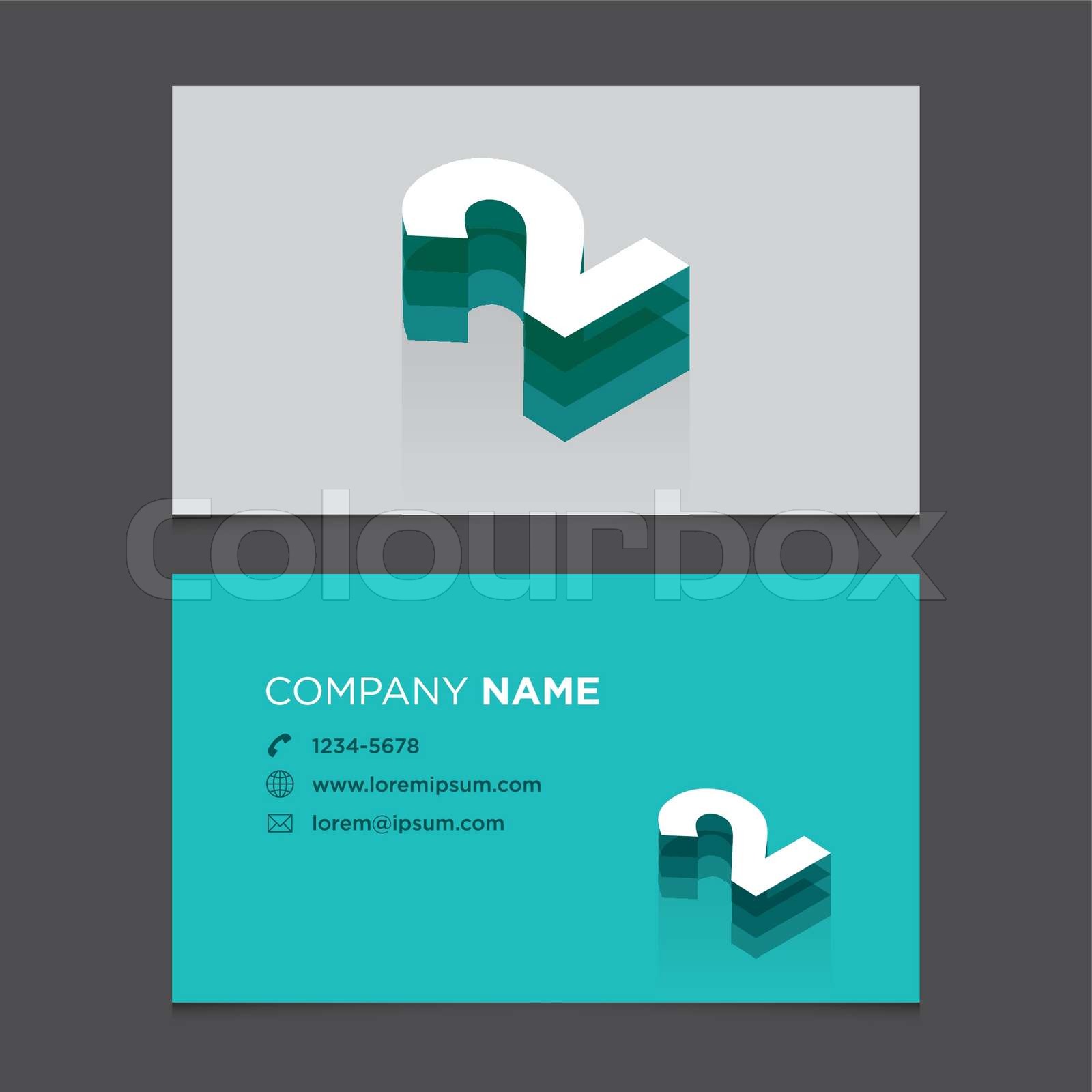 Business card with number . | Stock vector | Colourbox