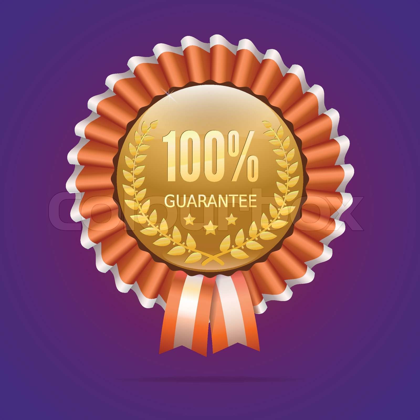 Badge 100% guarantee | Stock vector | Colourbox