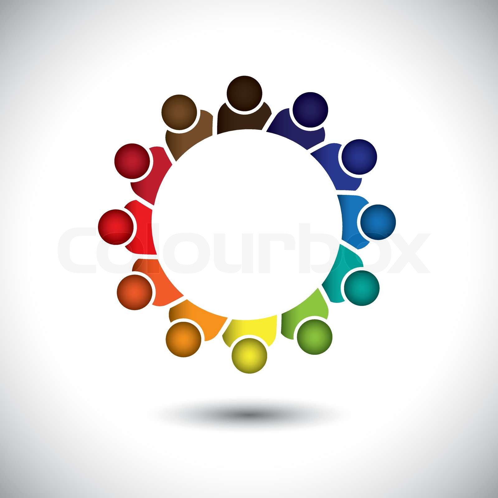 office employees or company staff meeting - concept vector. | Stock ...