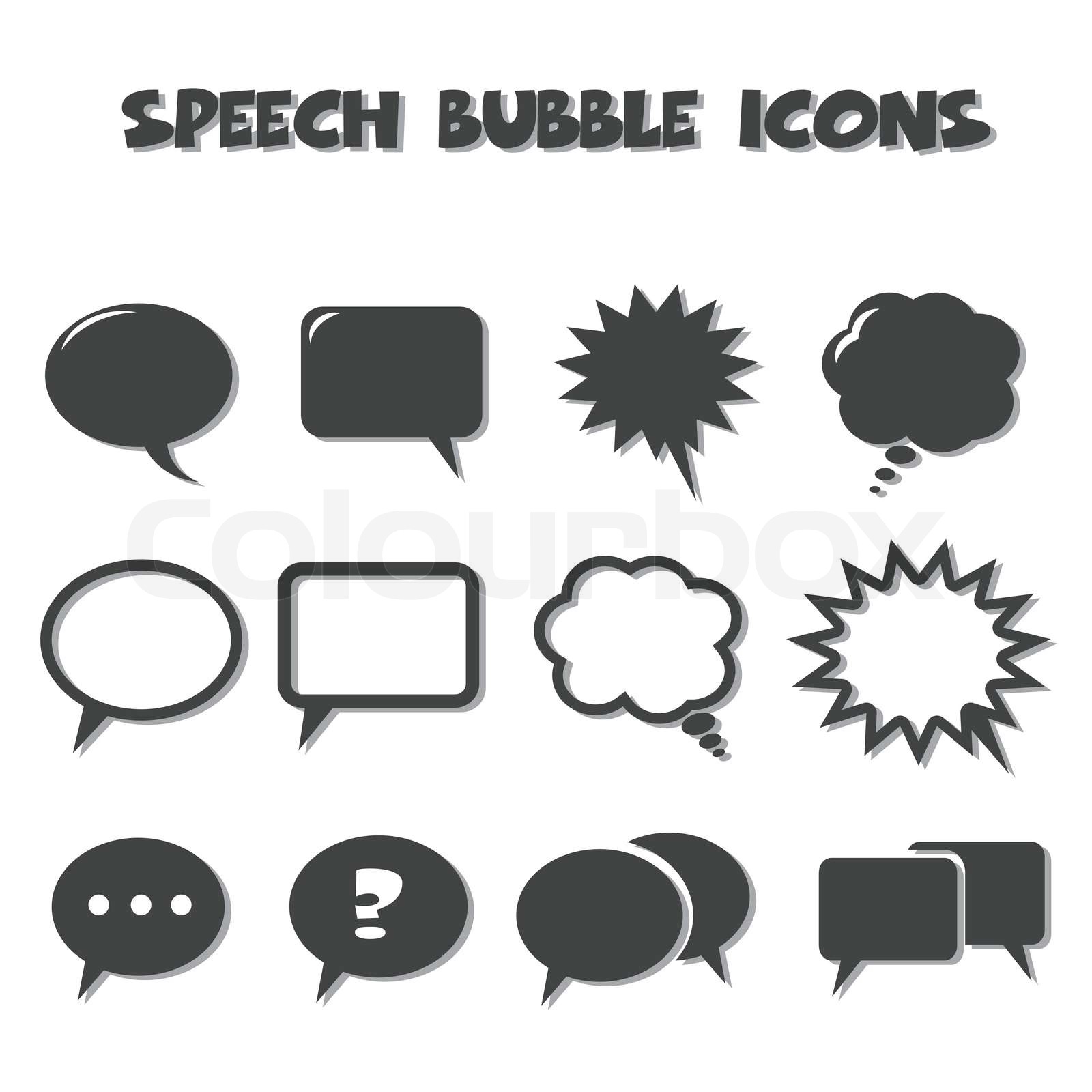 boble, tale, piktogram | Stock vektor | Colourbox