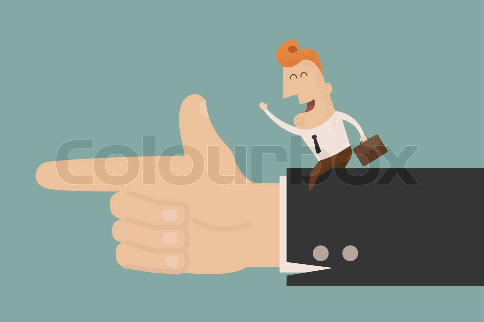 Business man go go go | Stock vector | Colourbox
