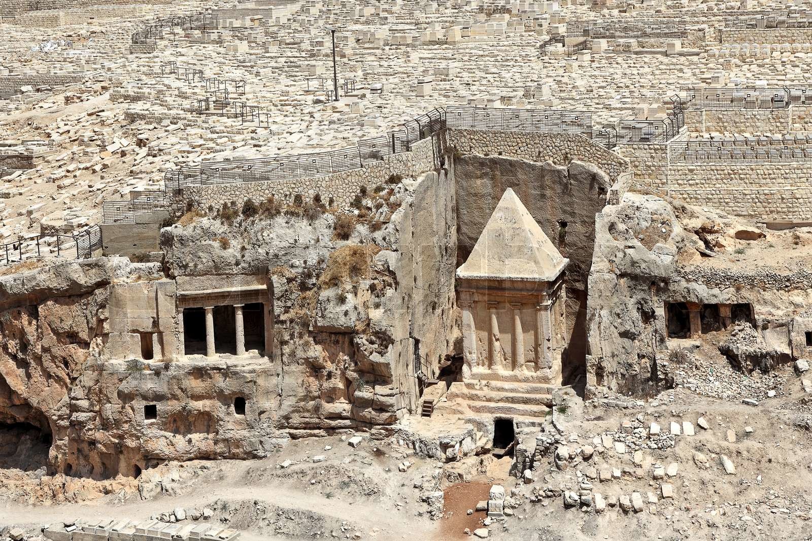 Ancient tomb and cemetery in Jerusalem, Israel. | Stock image | Colourbox