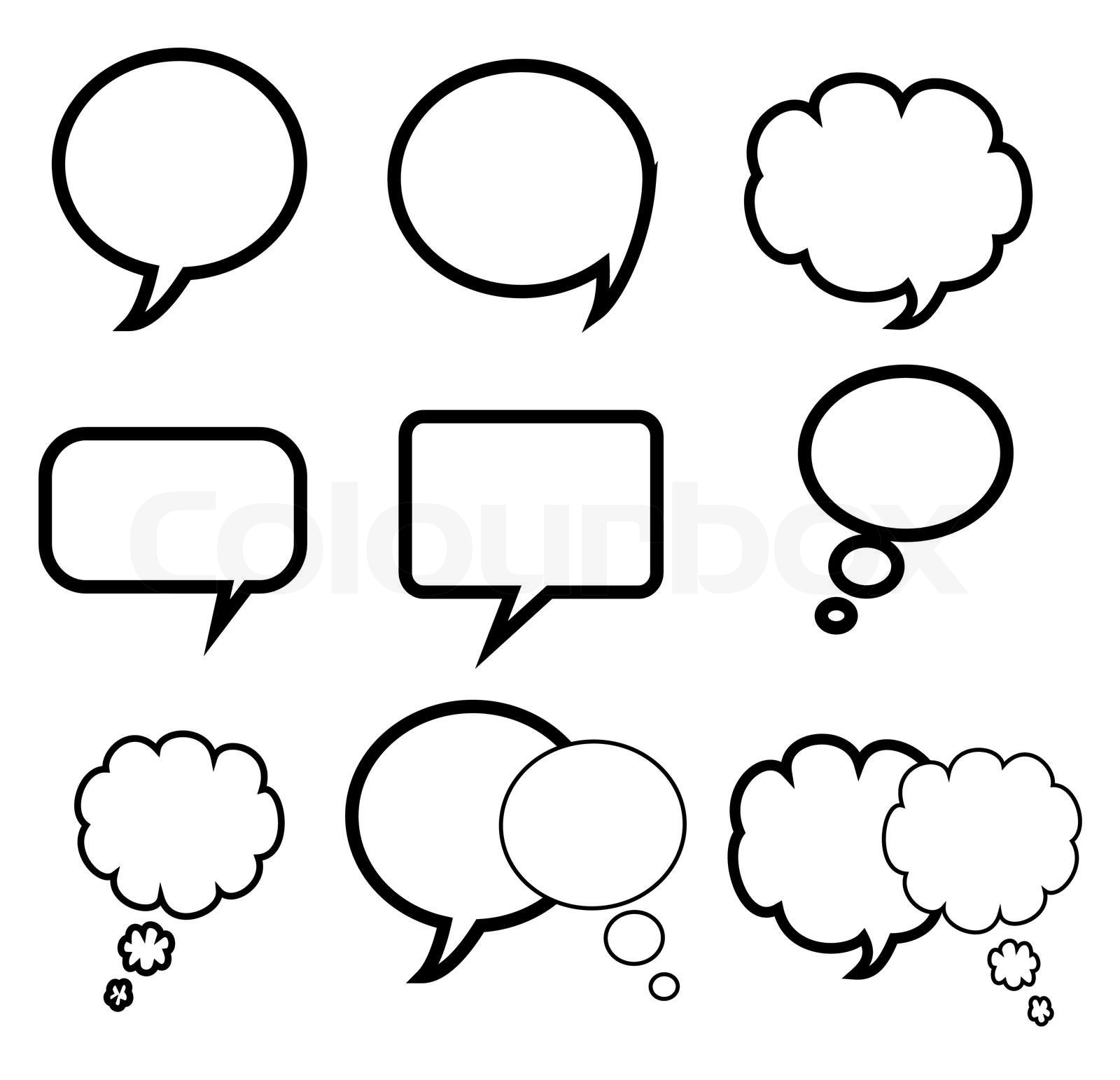Blank empty speech bubbles | Stock vector | Colourbox