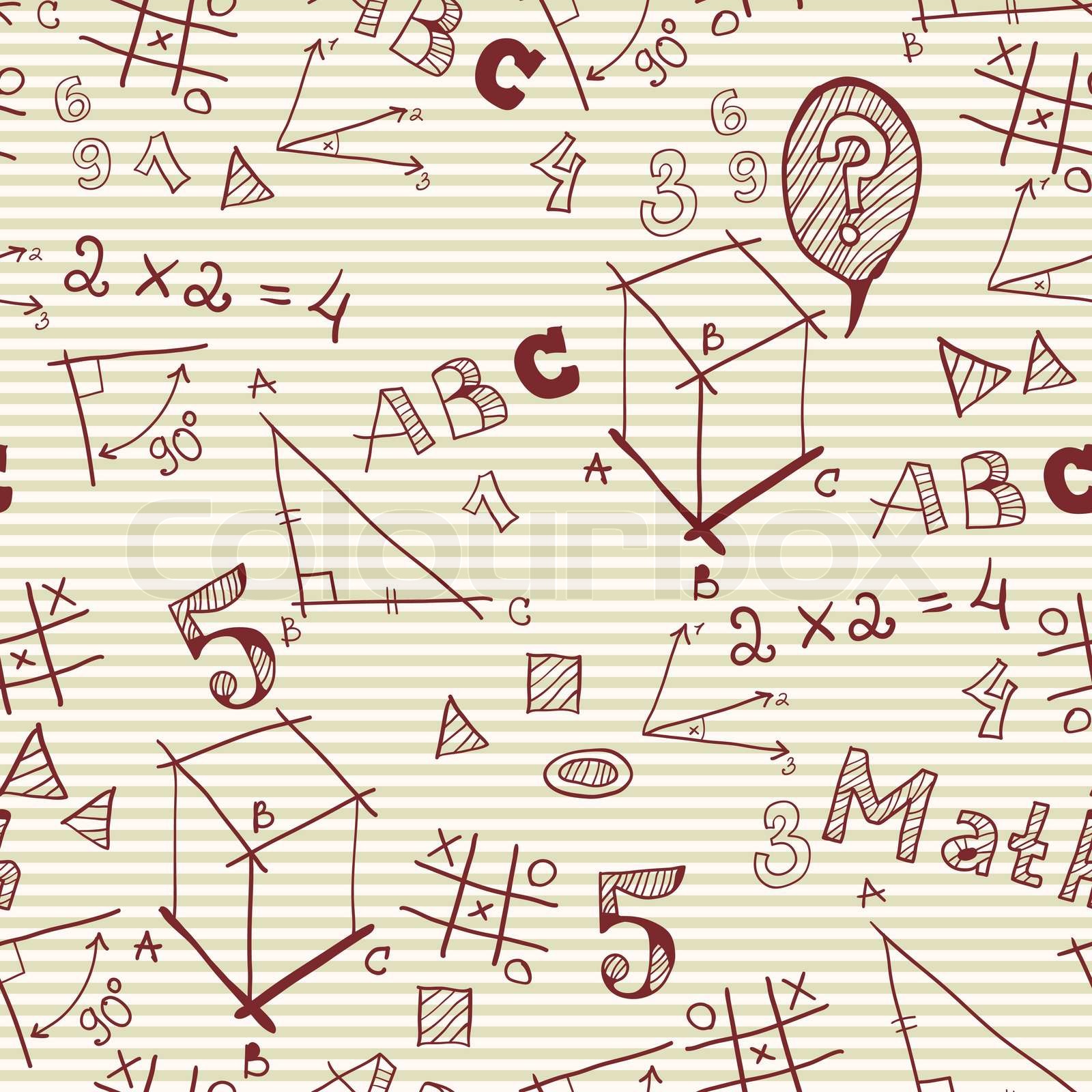 schule, handschrift, physik | Stock-Vektor | Colourbox