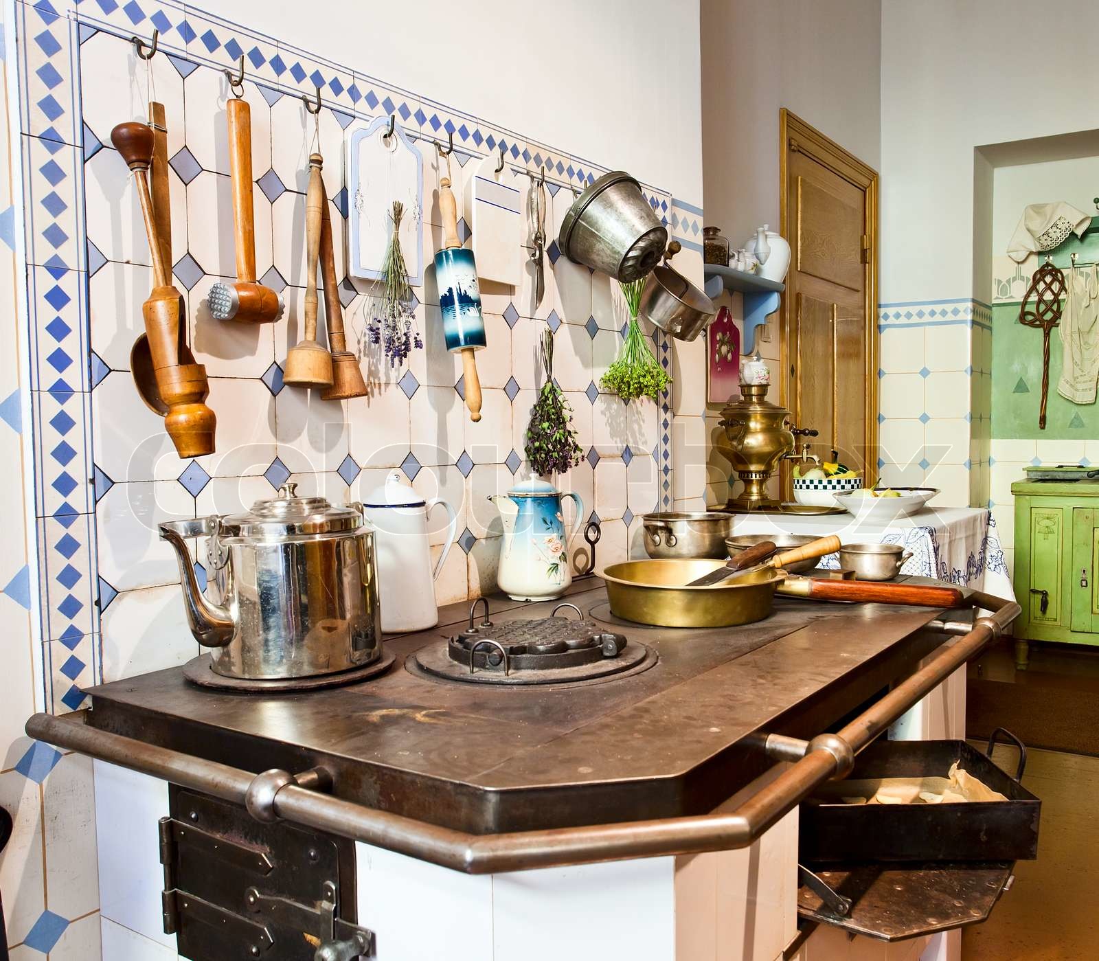 Kitchen of 19th century | Stock image | Colourbox
