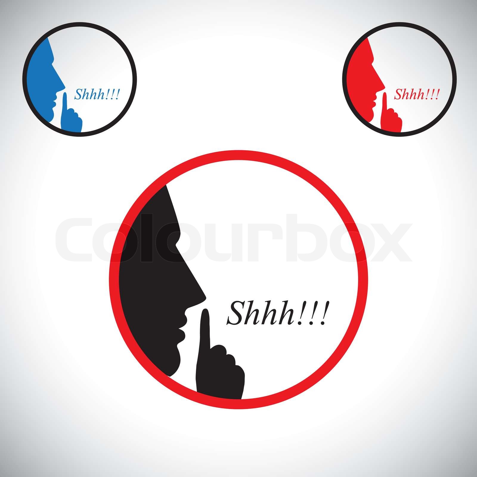 stille, shh, shhh | Stock vektor | Colourbox