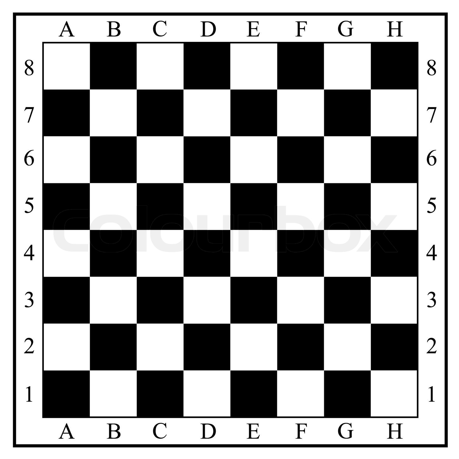 Chess board without chess pieces | Stock vector | Colourbox