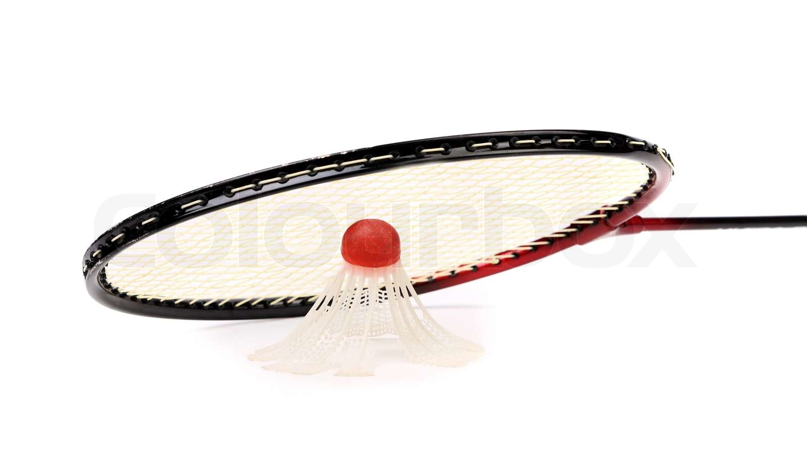 Racket and birdie of badminton. | Stock image | Colourbox