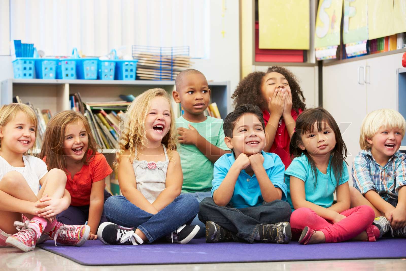 Group of Elementary Pupils In Classroom | Stock image | Colourbox