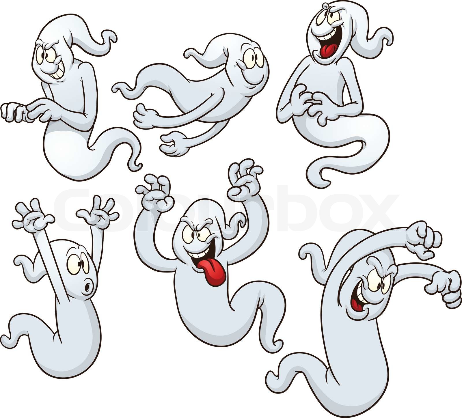 Cartoon-Geister | Stock-Vektor | Colourbox