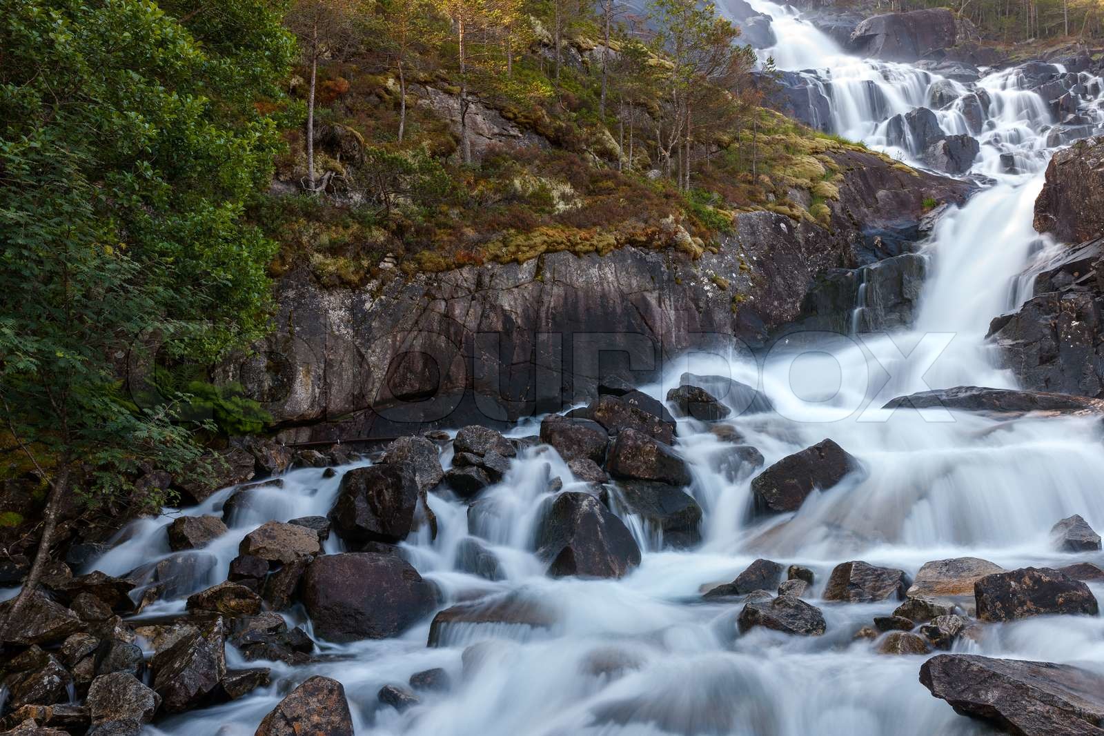 Langfoss waterfall, Norway | Stock image | Colourbox