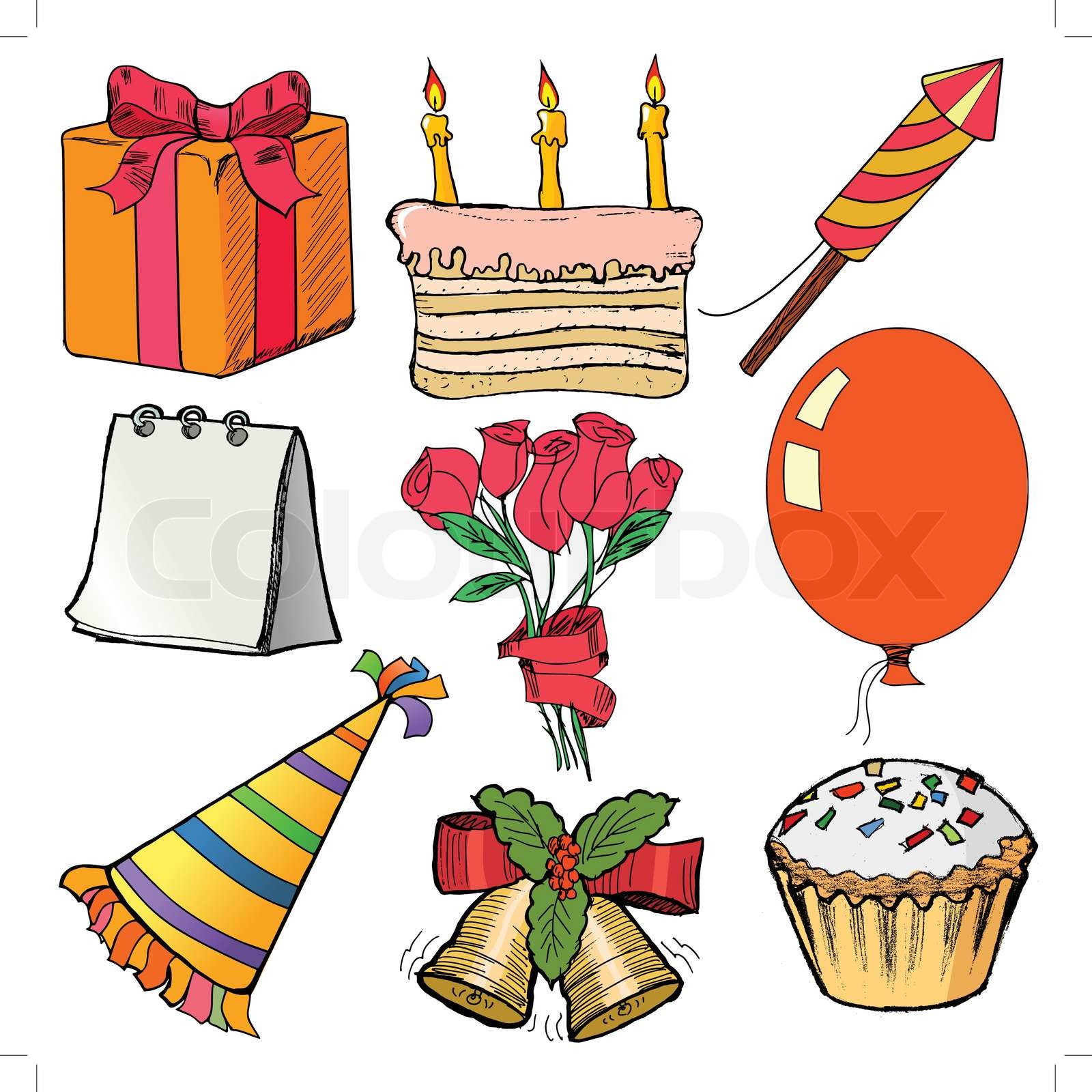 objects for celebration | Stock vector | Colourbox