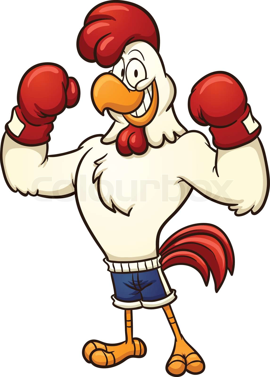 Boxing rooster | Stock vector | Colourbox