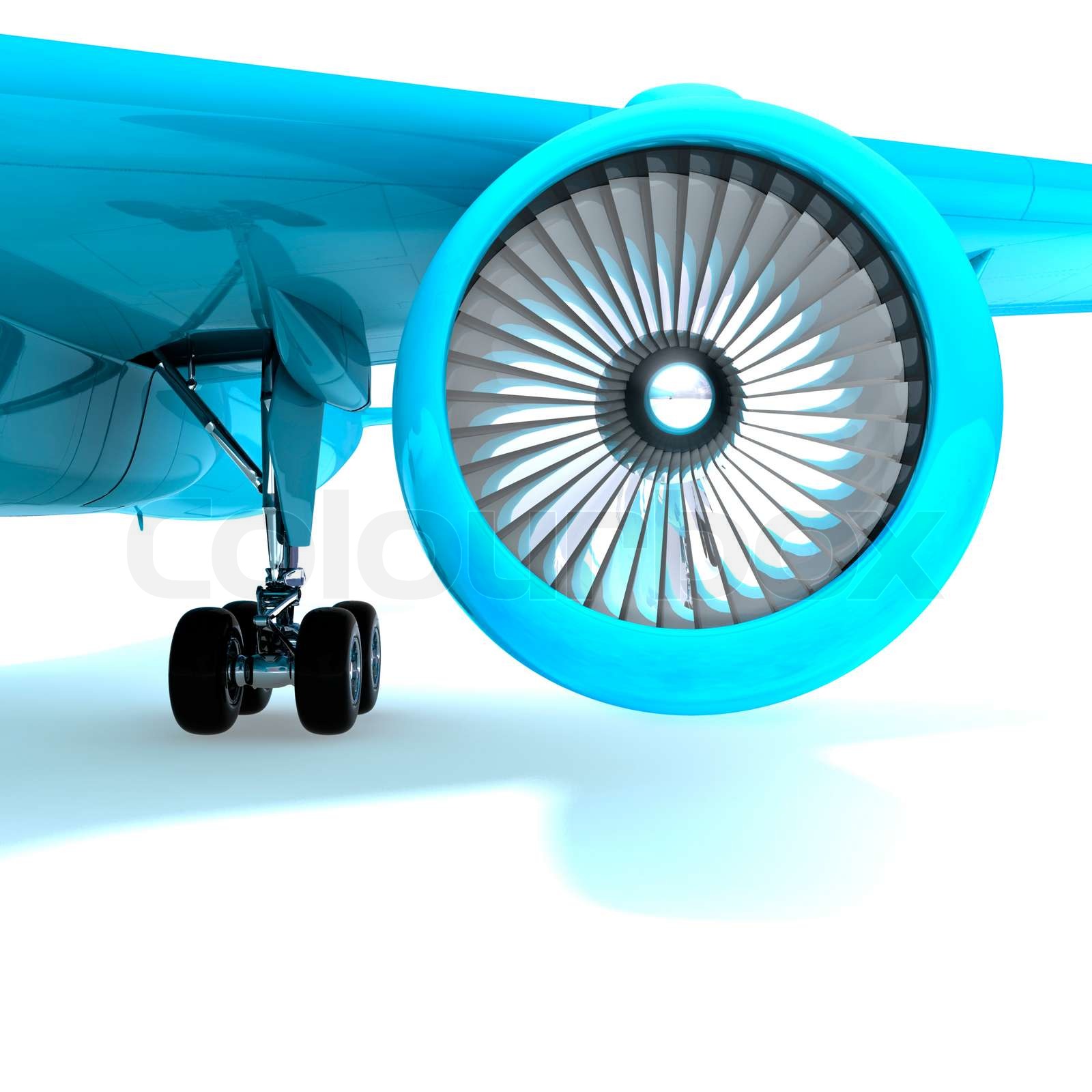 Nice jet engine front view. | Stock image | Colourbox
