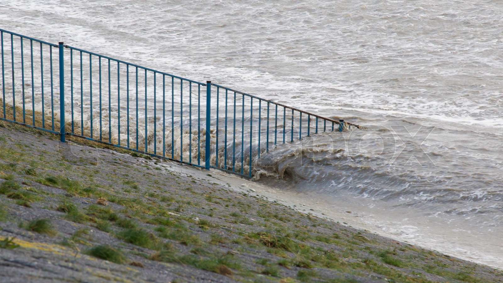 Extreme high tide in the Netherlands | Stock image | Colourbox