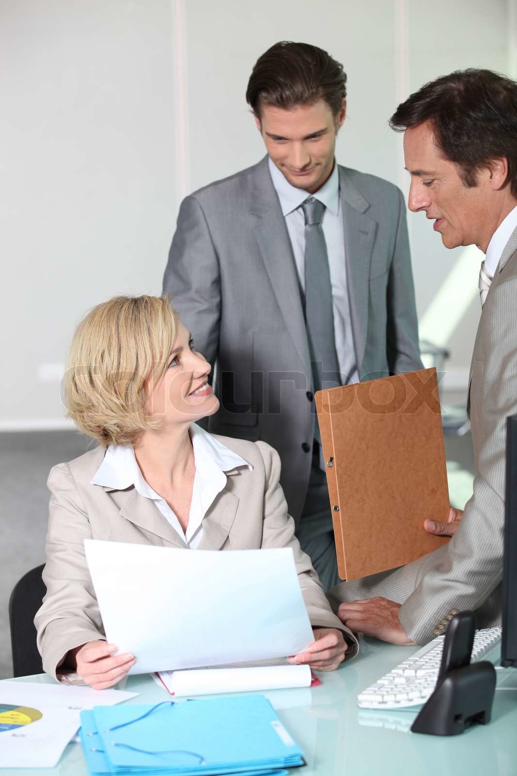 Office discussion | Stock image | Colourbox