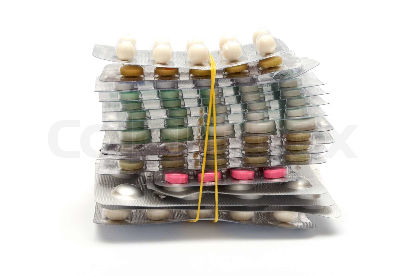 batch of pills packages | Stock image | Colourbox