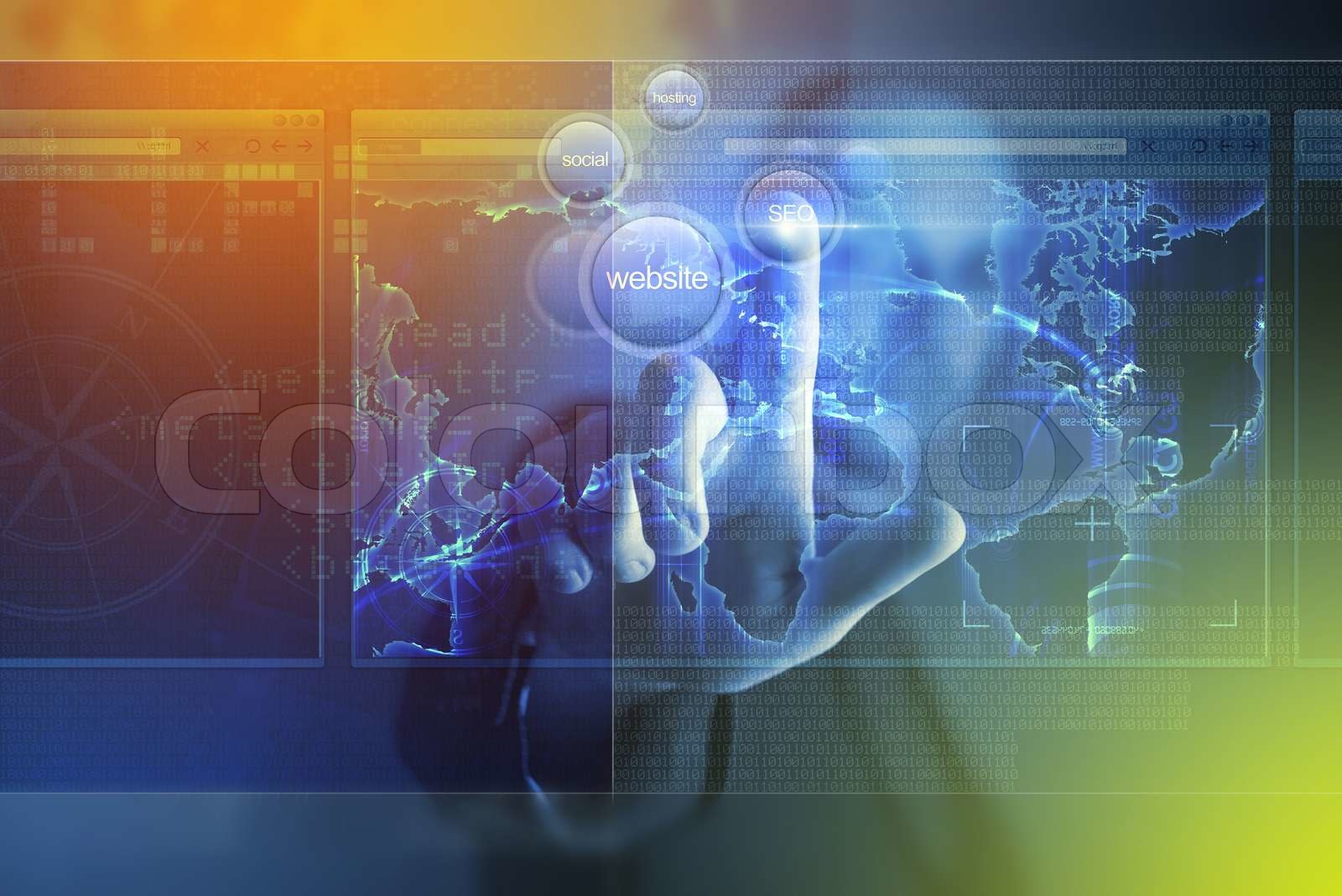 Website Building Virtual Screen | Stock image | Colourbox