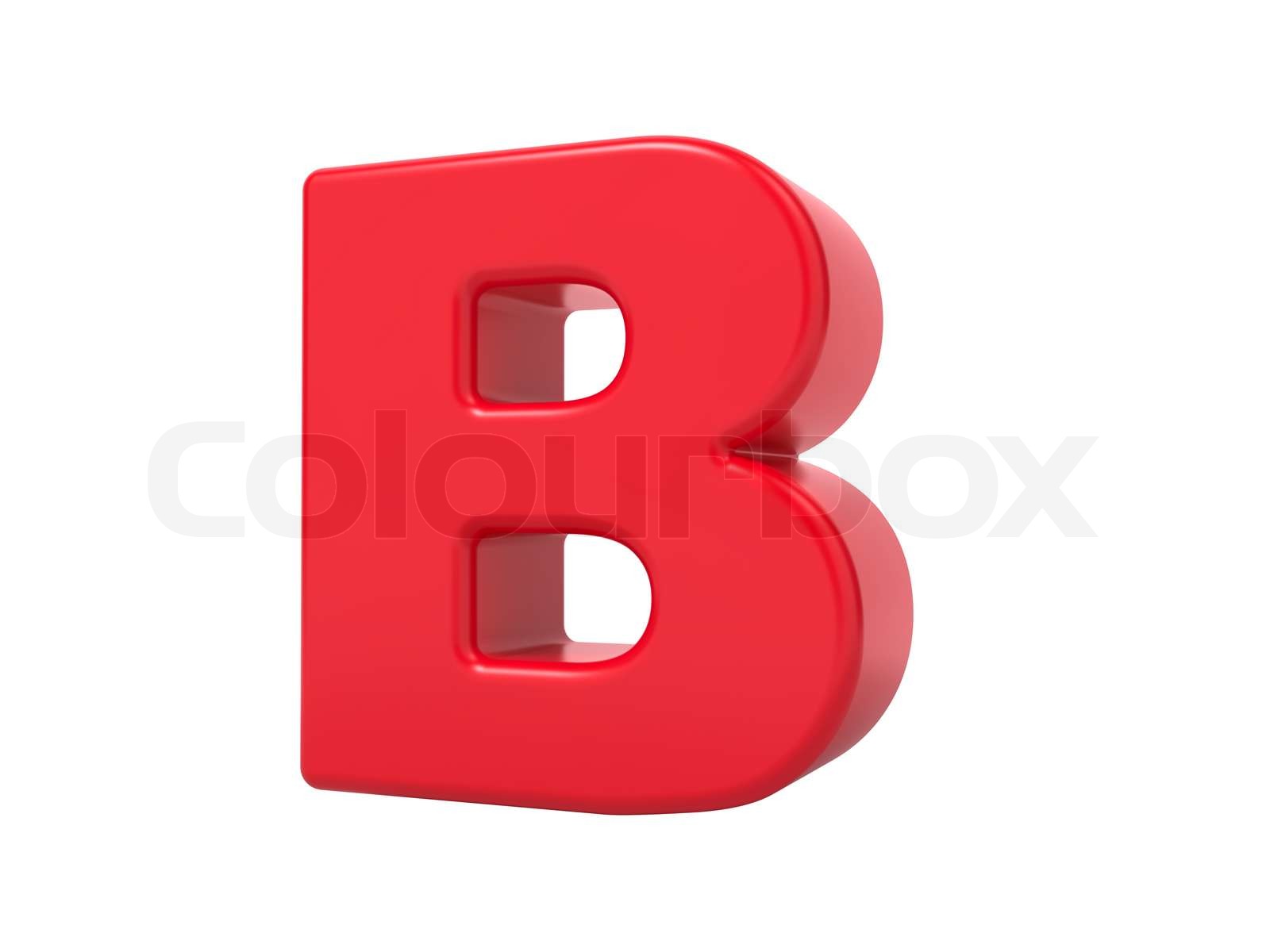 Red 3D Letter B. | Stock image | Colourbox