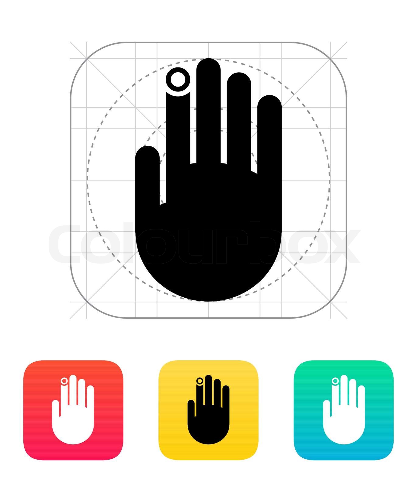 Hand finger id icon. | Stock vector | Colourbox