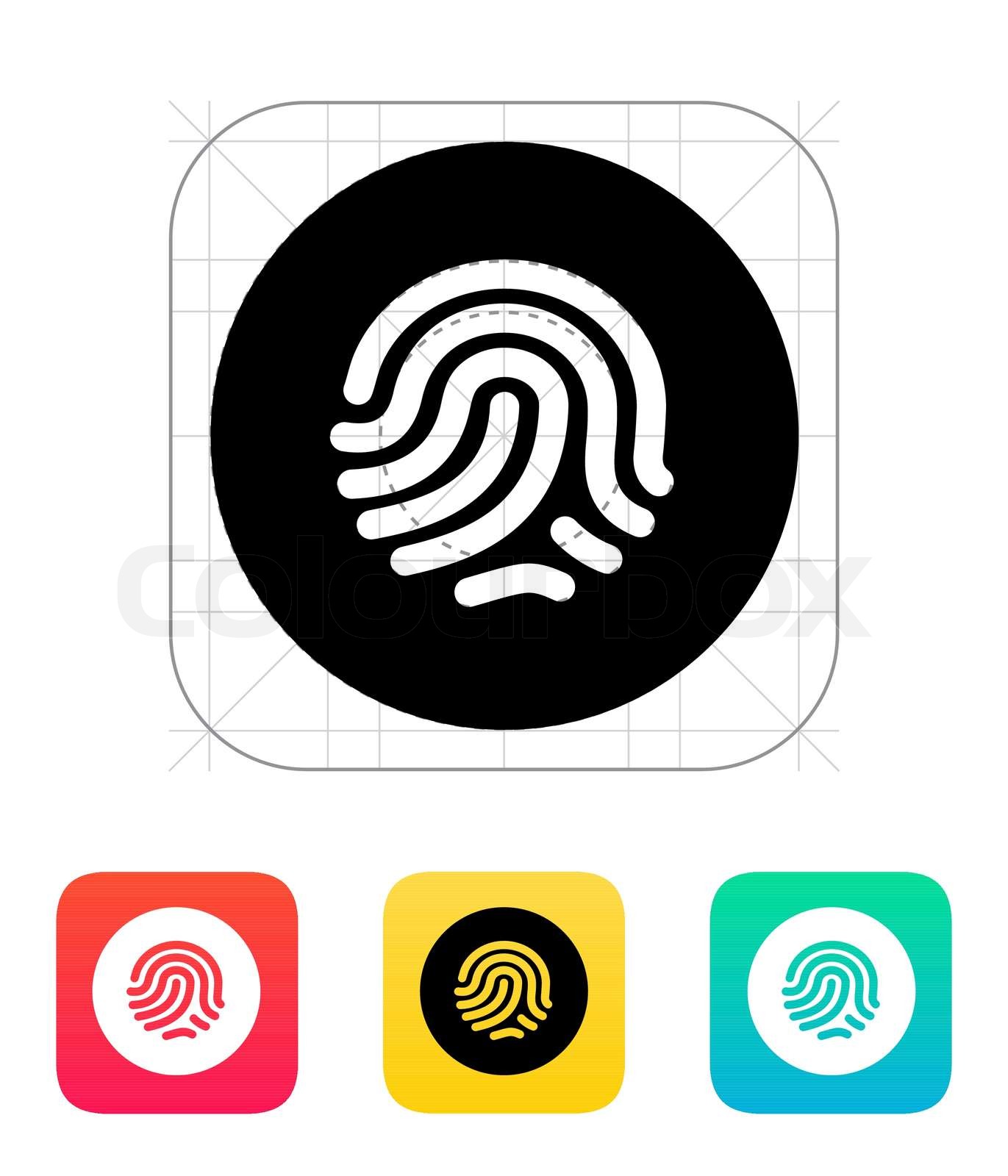 Thumbprint scanner icon. | Stock vector | Colourbox
