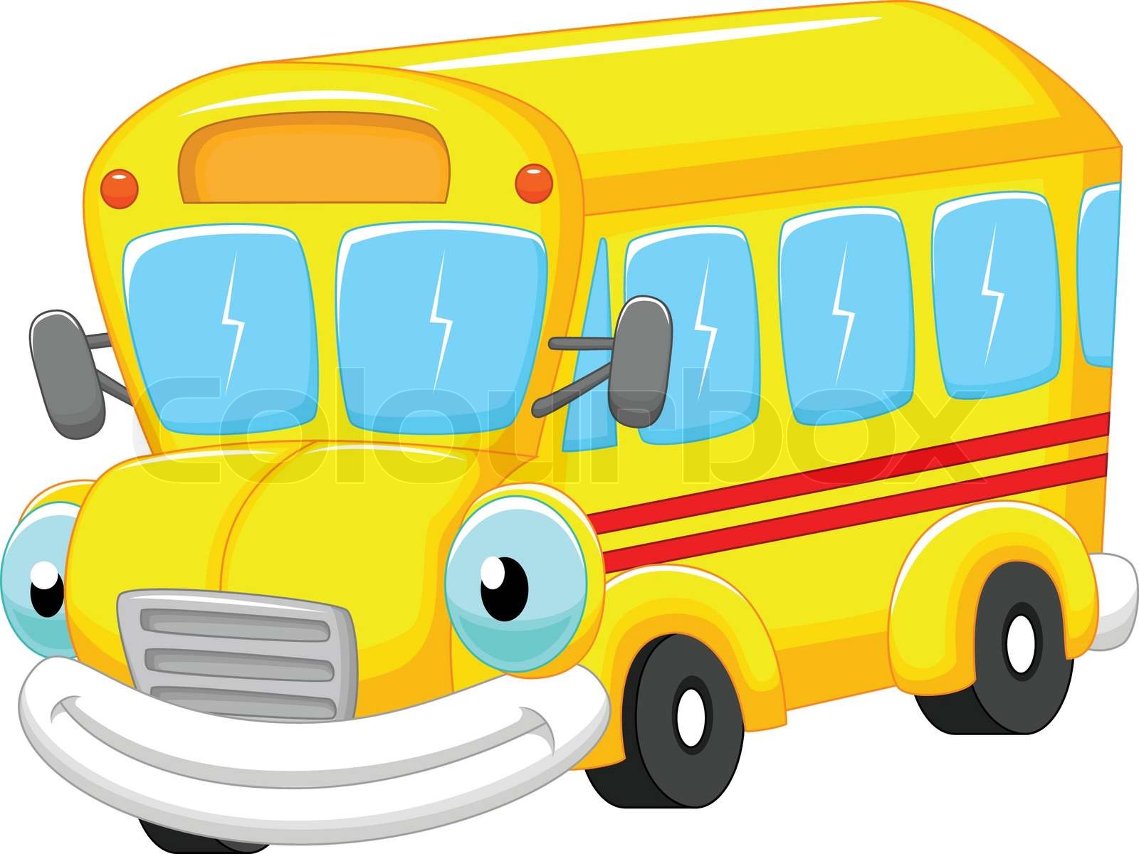 Schulbus-cartoon | Stock-Vektor | Colourbox