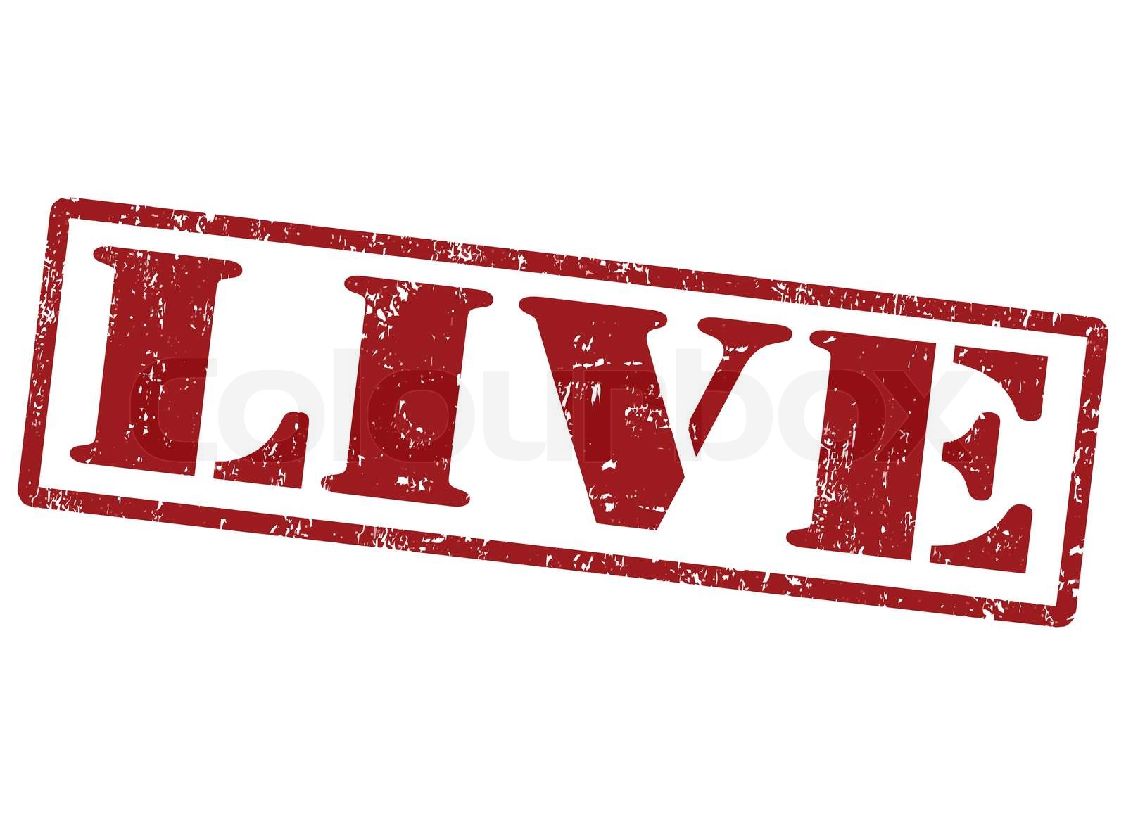 Live stamp | Stock vector | Colourbox