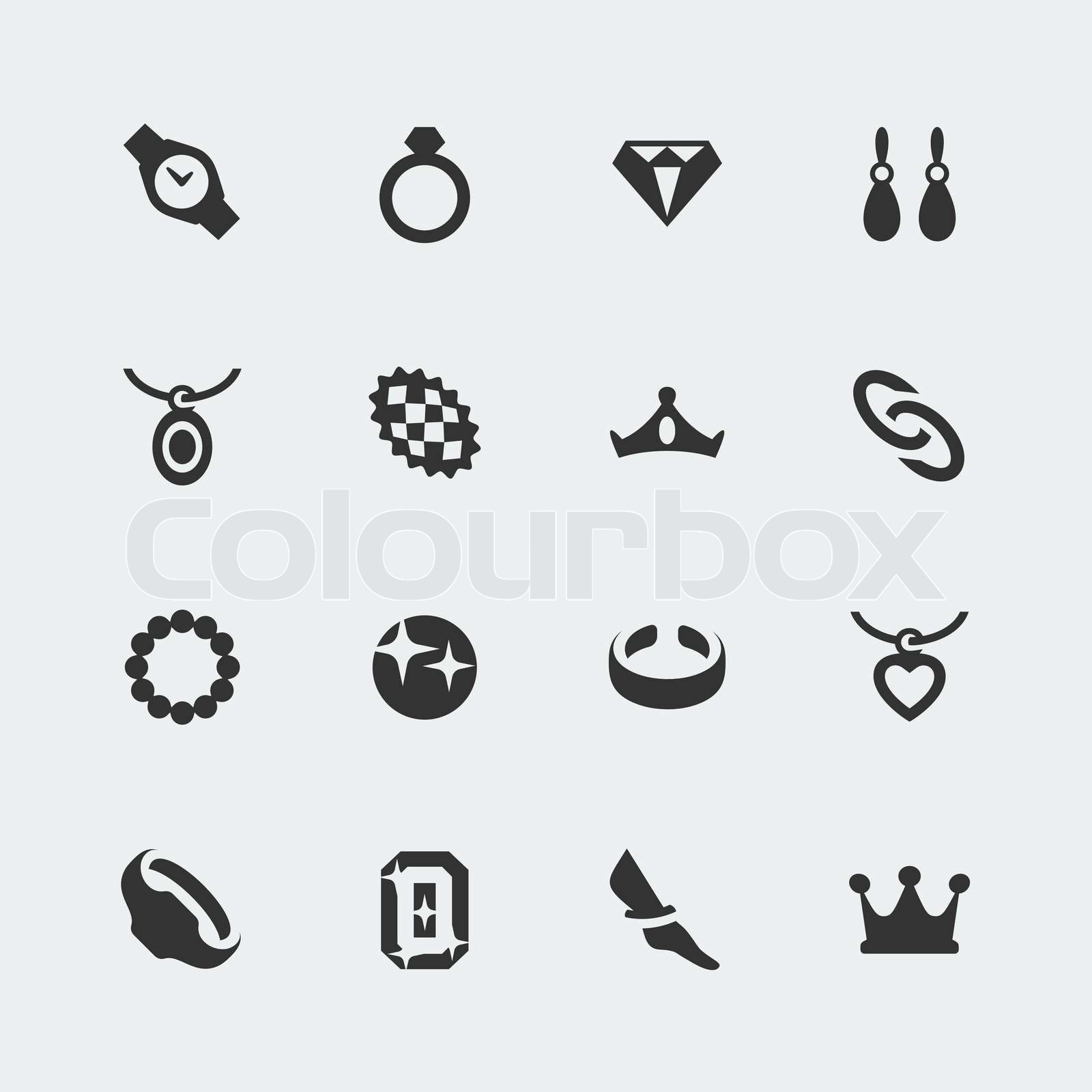 Vektor-Schmuck-Mini-Icons set | Stock-Vektor | Colourbox