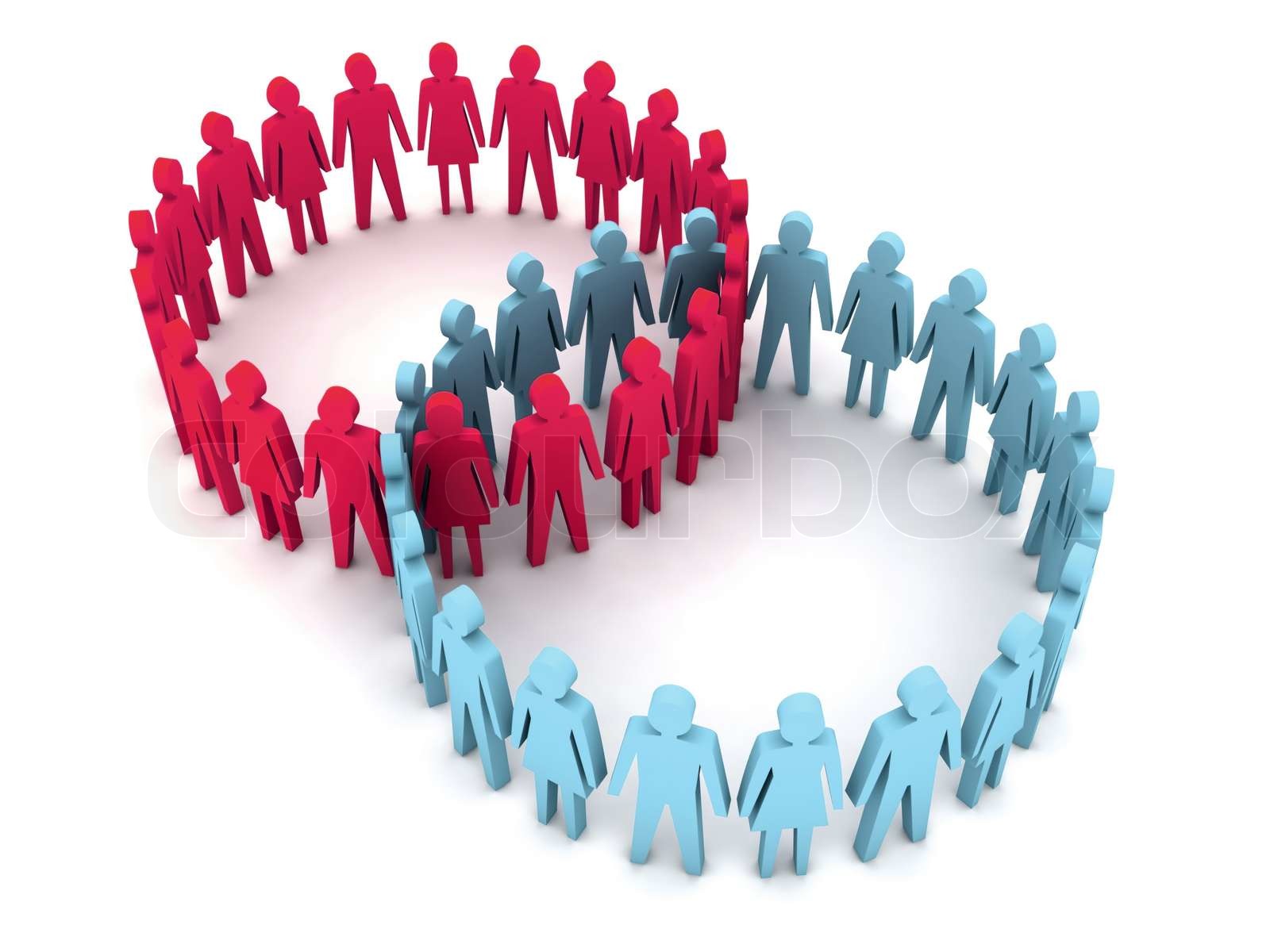 Two different teams connection. | Stock image | Colourbox